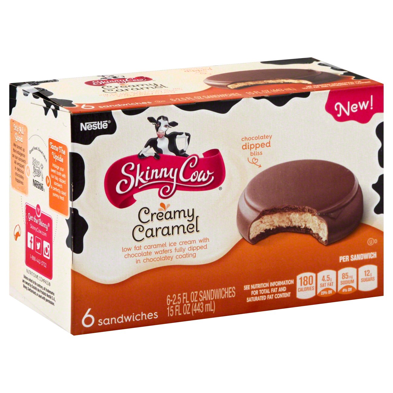Skinny Cow Creamy Caramel Ice Cream Sandwiches - Shop Ice cream at H-E-B