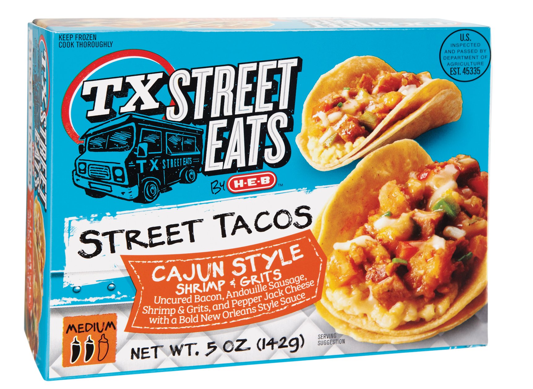H-E-B TX Street Eats, Street Tacos Cajun Shrimp & Grits - Shop Entrees ...