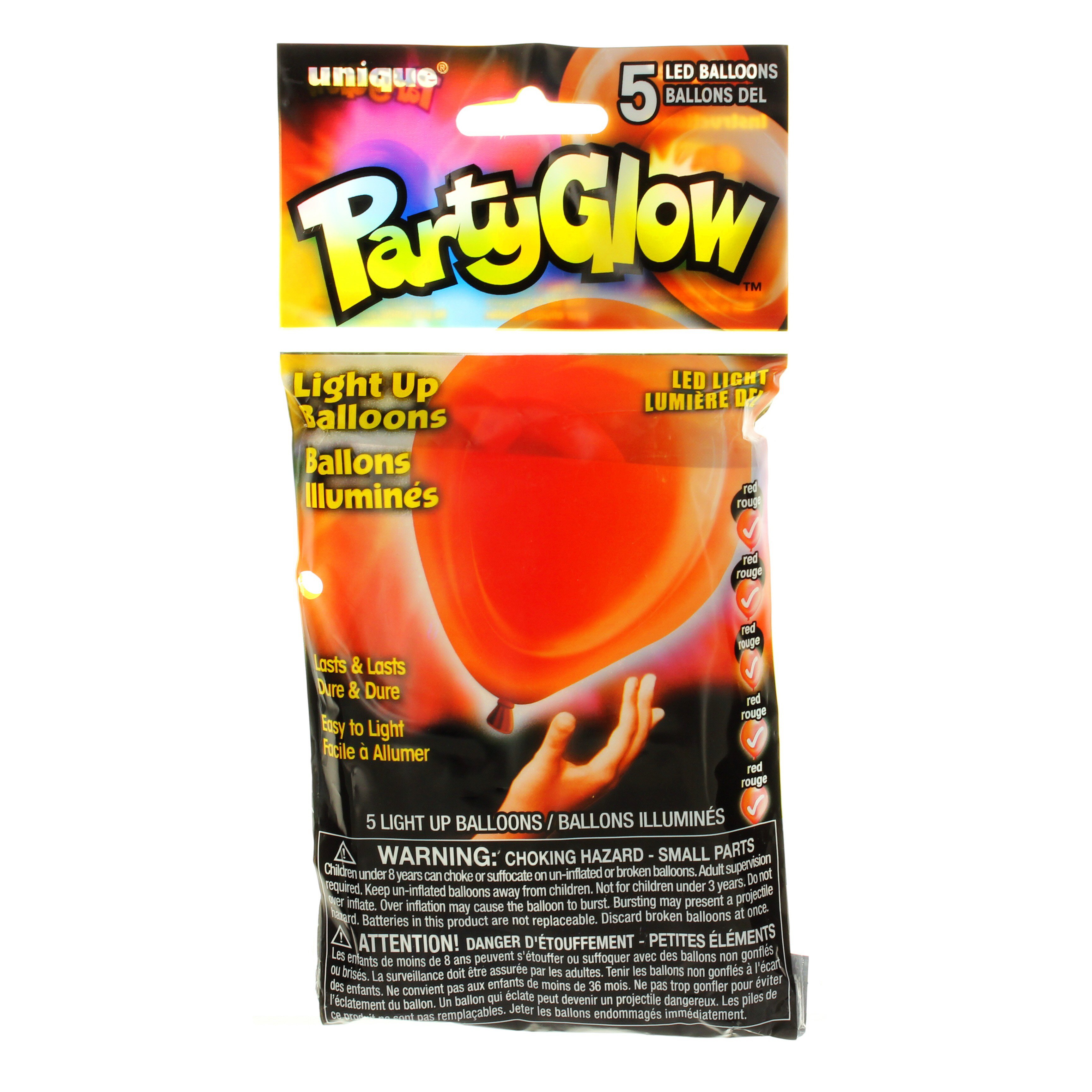 Unique Party Glow Red Light-Up Balloons - Shop Balloons at H-E-B
