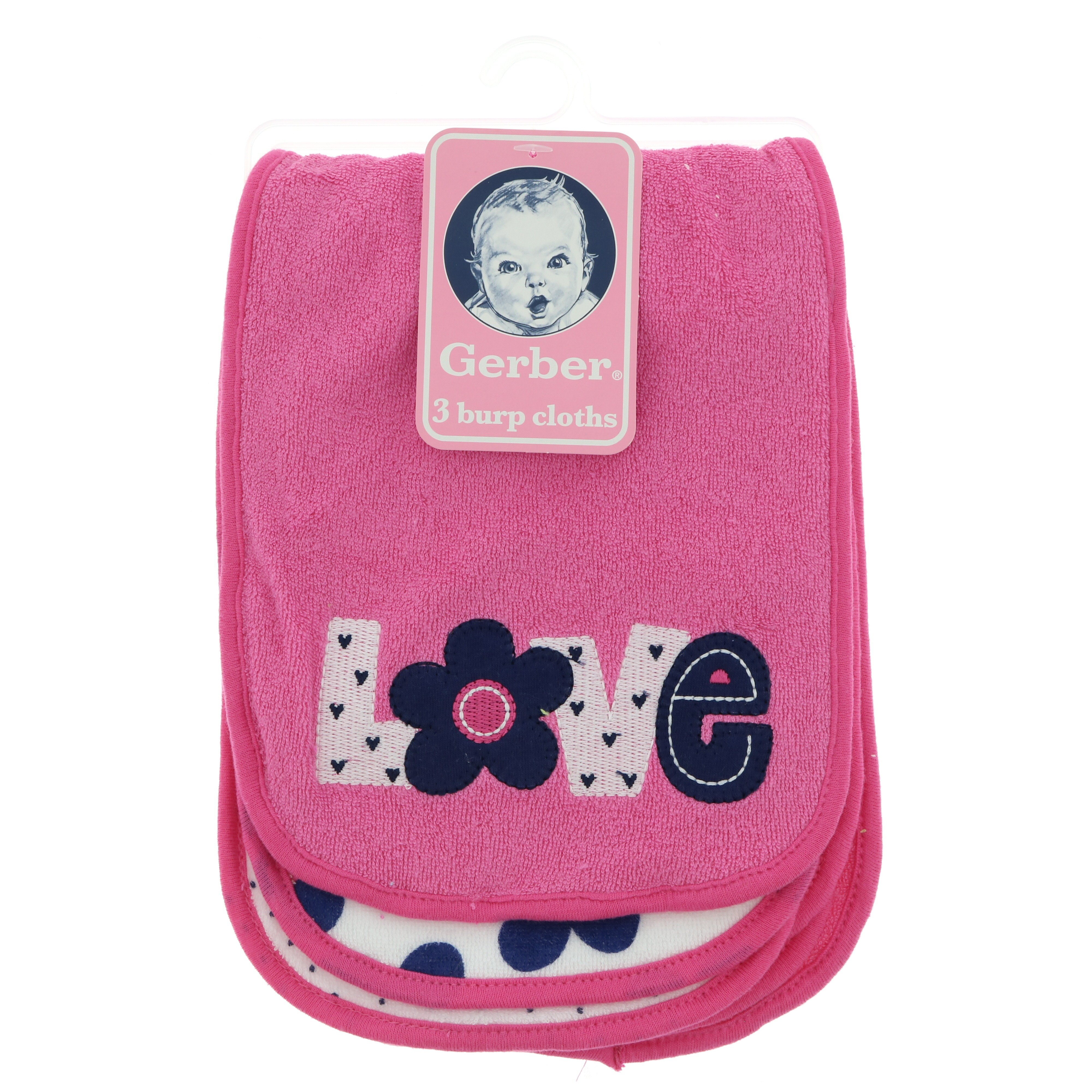 Gerber 3PK Terry Burpcloth Girls - Shop Breast feeding accessories at H-E-B