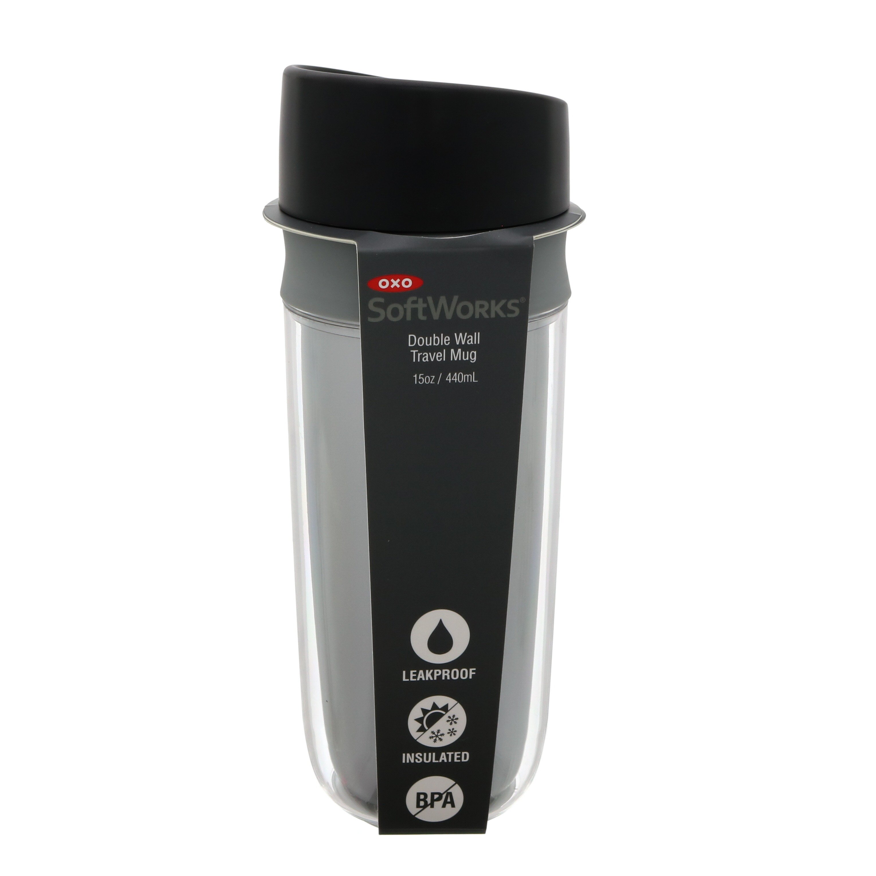 OXO Double Wall Travel Mug Silver - Shop Travel & to-go at H-E-B