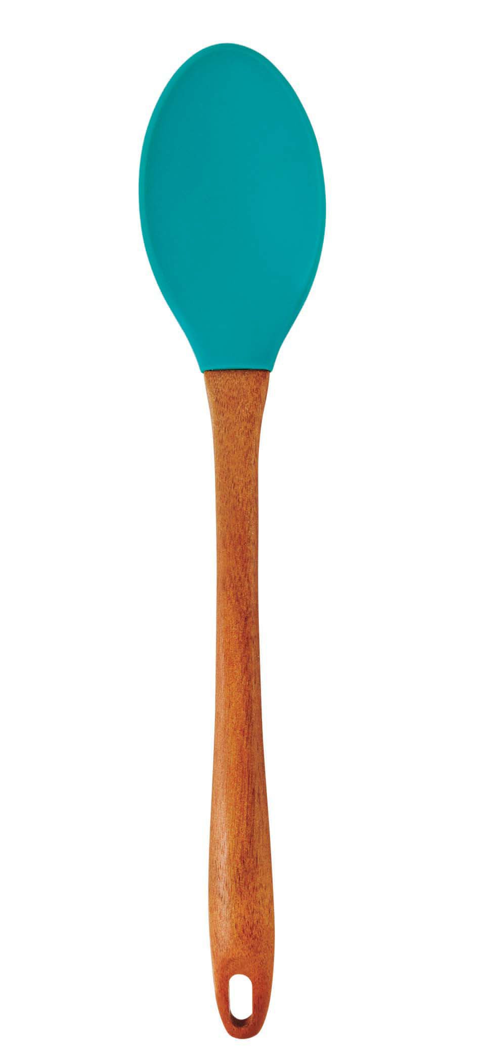 Cocinaware Silicone Spoon with Wood Handle – Aqua Blue - Shop Utensils ...