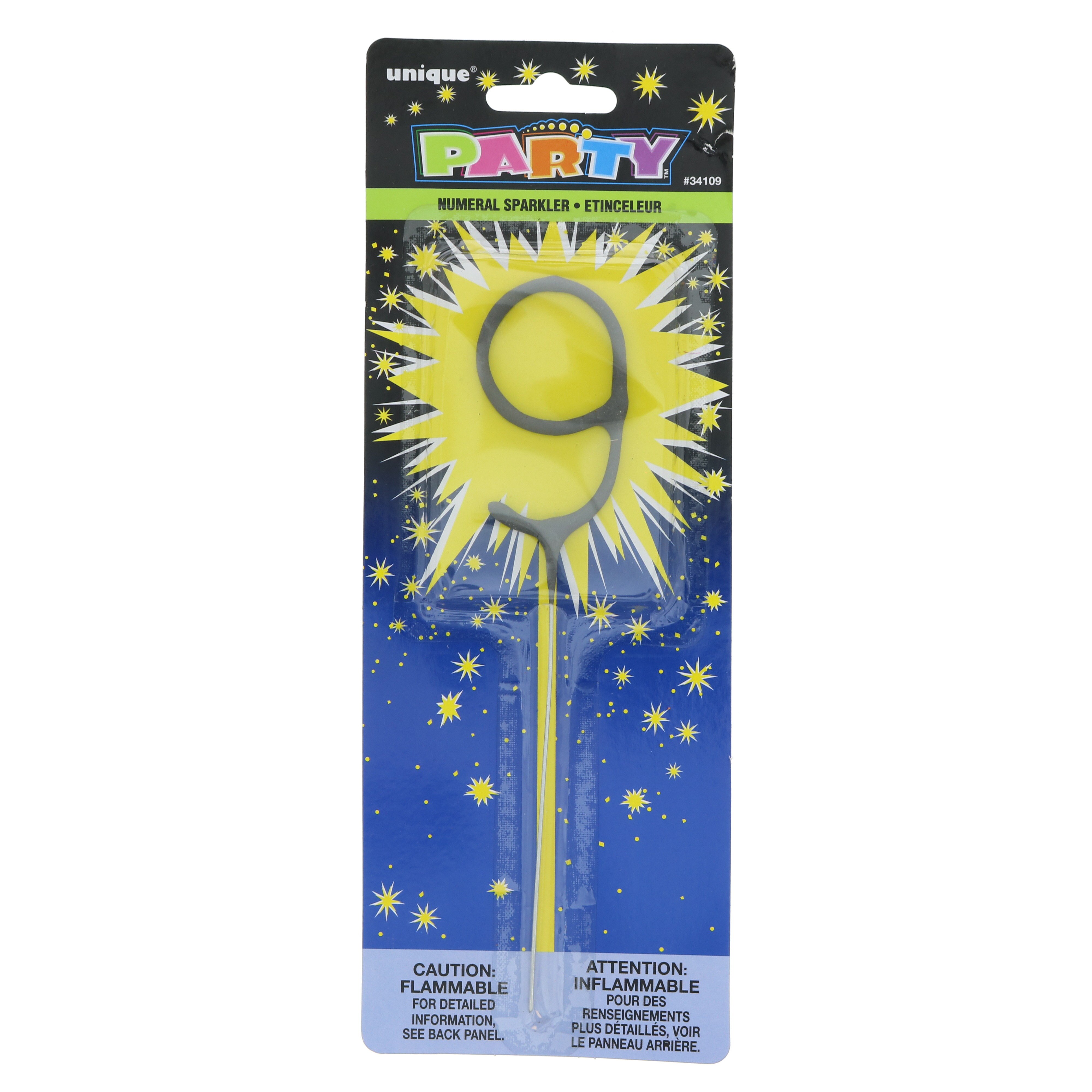 unique Party Number 9 Sparkler Candle - Shop Birthday candles at H-E-B