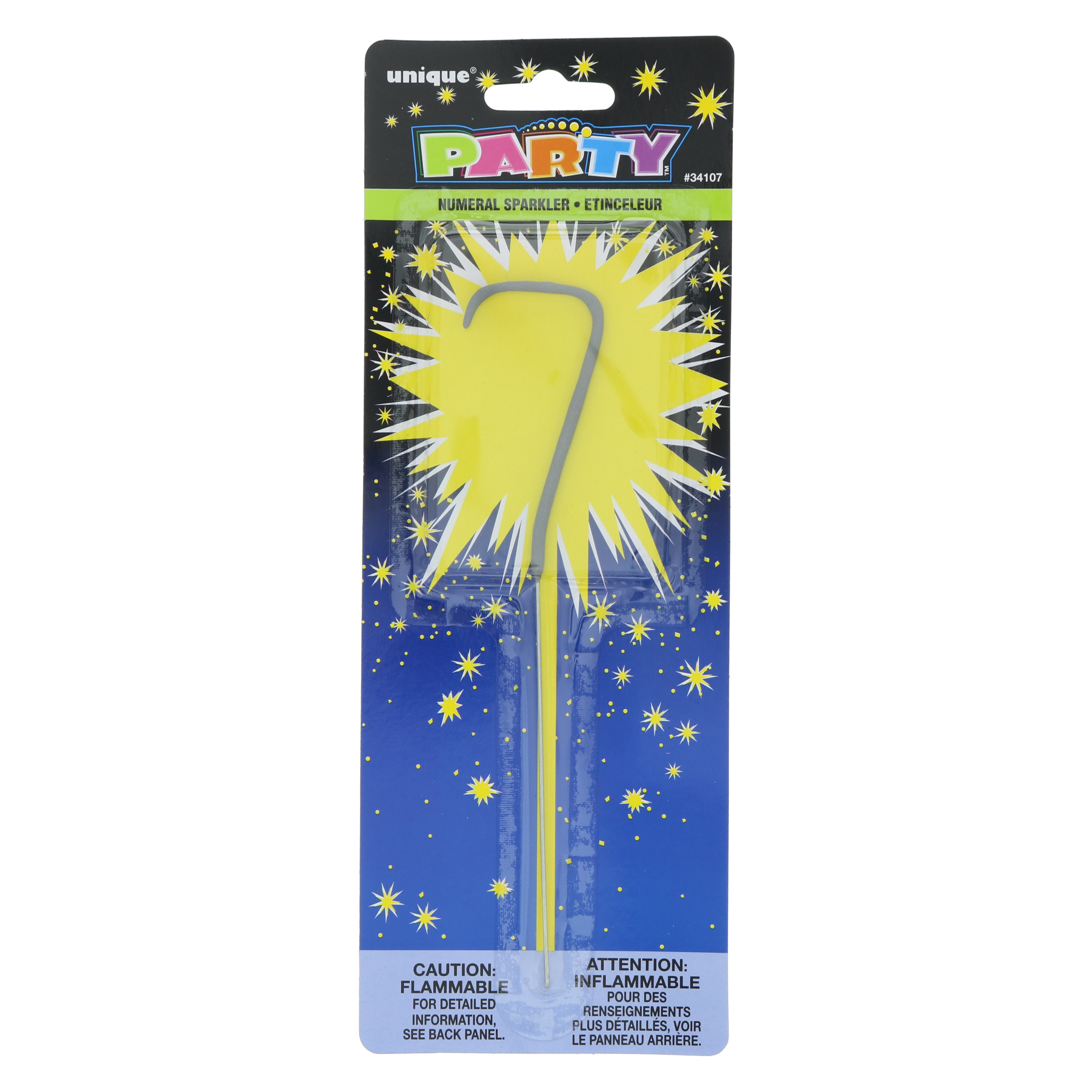 unique Party Number 7 Sparkler Candle - Shop Birthday candles at H-E-B