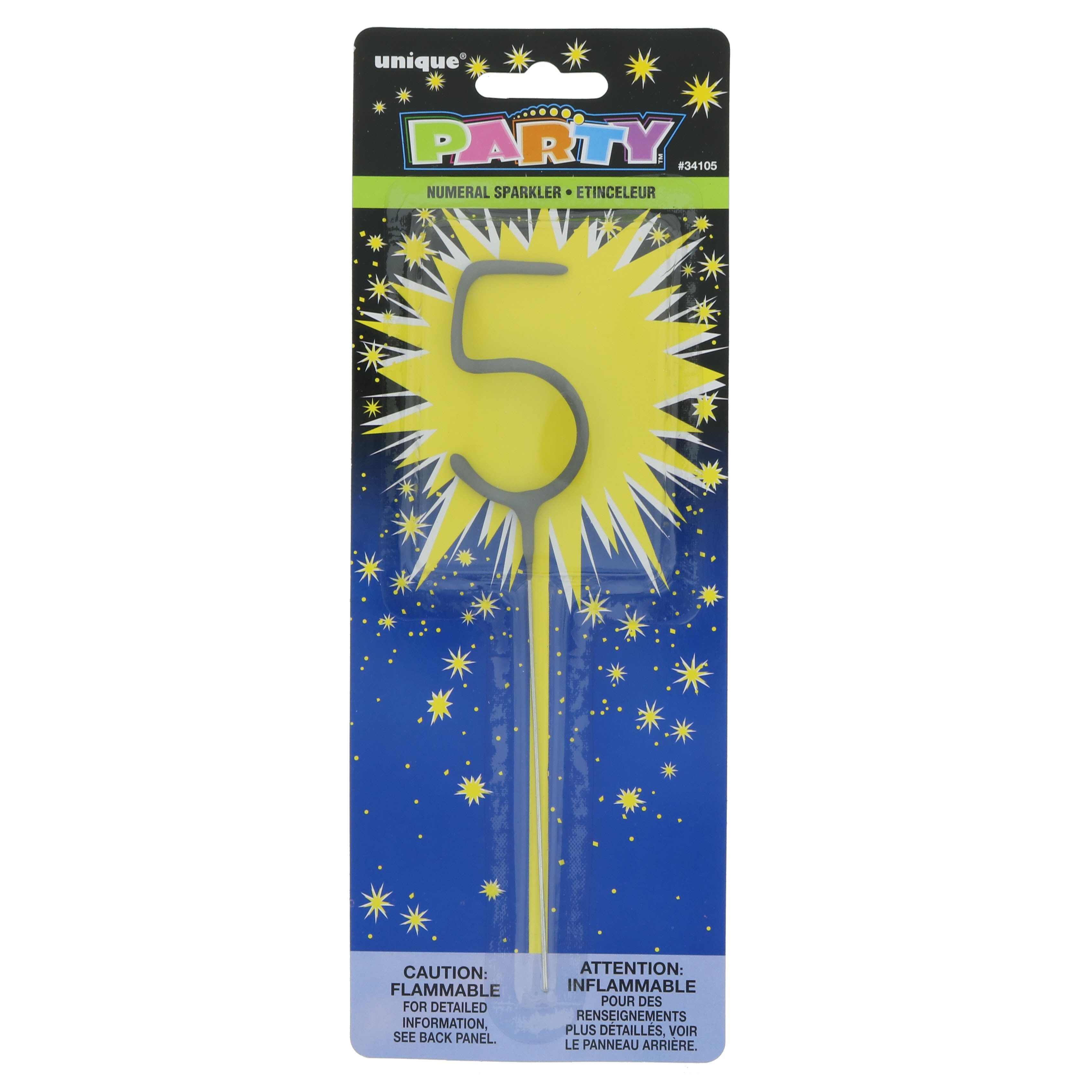 unique Party Number 5 Sparkler Candle - Shop Birthday candles at H-E-B