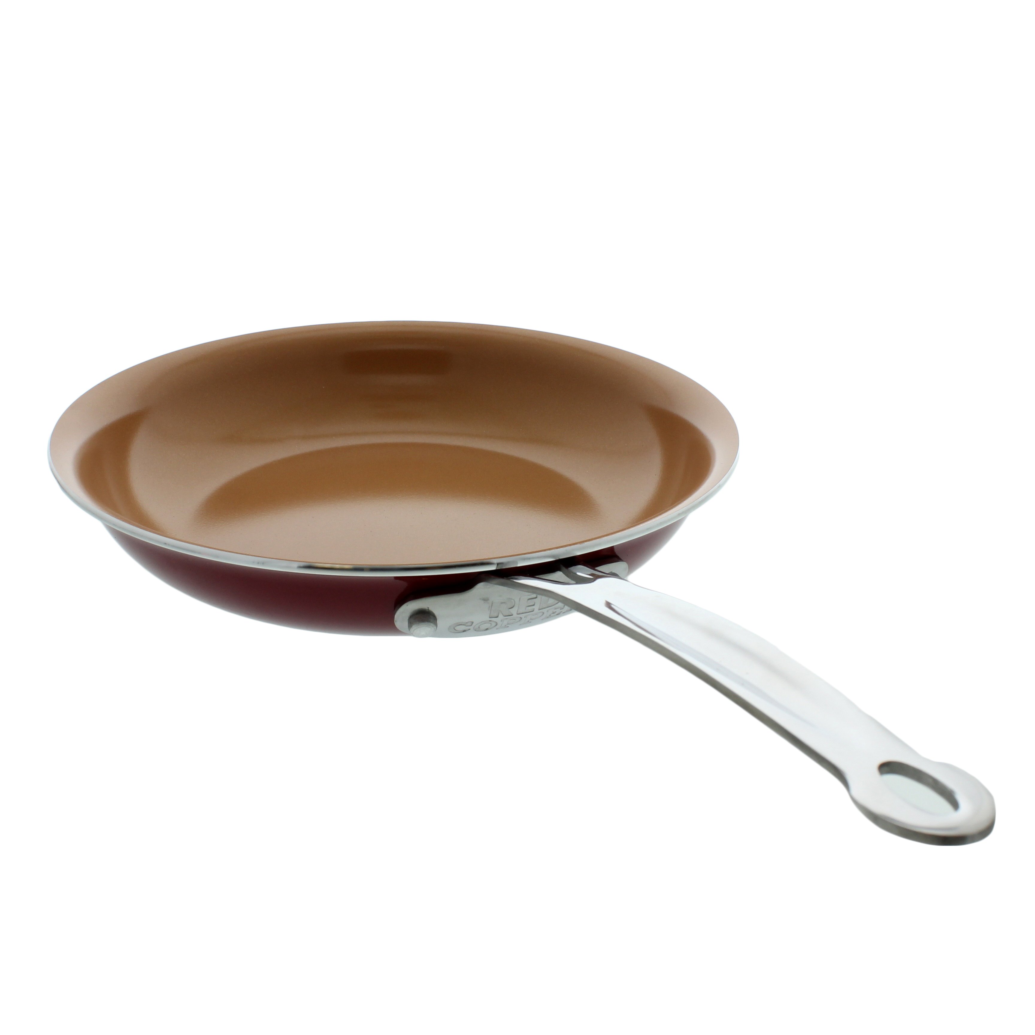 As Seen On TV Red Copper Fry Pan - Shop Frying Pans & Griddles at H-E-B