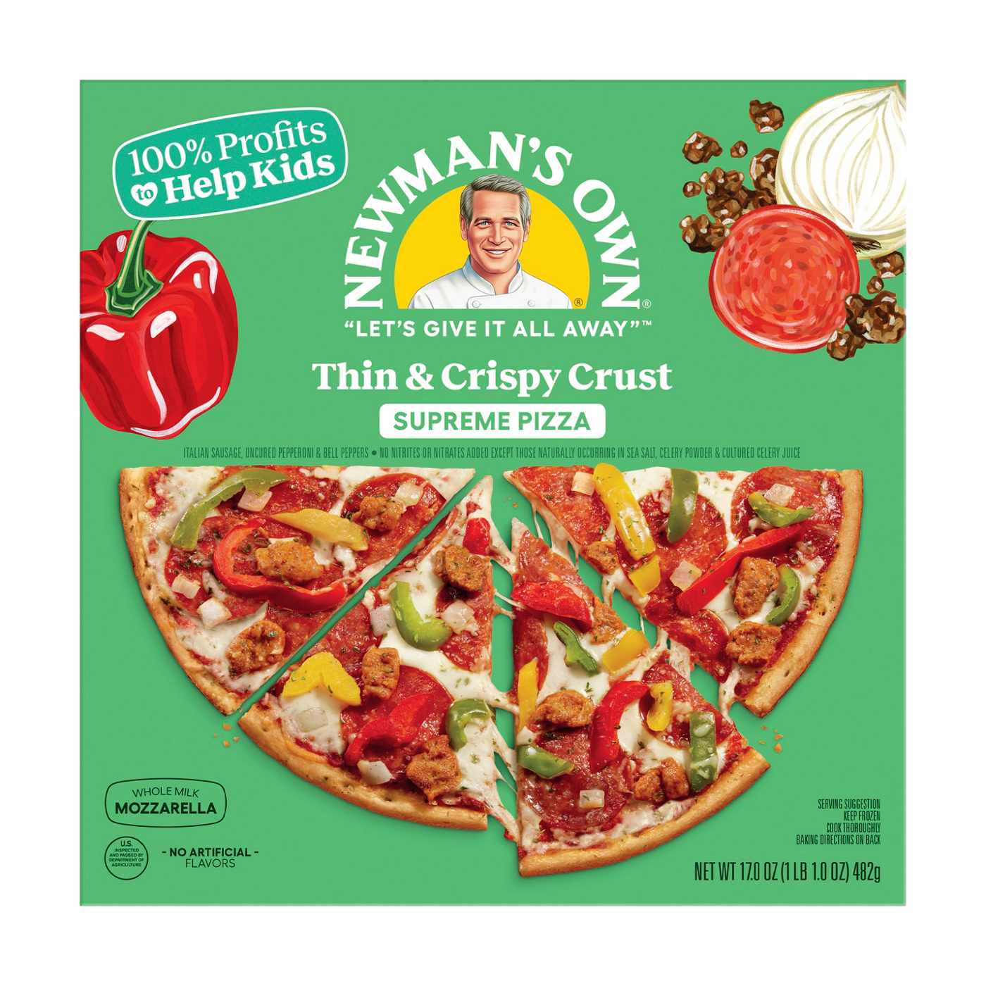 Newman's Own Thin & Crispy Crust Frozen Pizza - Supreme - Shop Pizza at ...