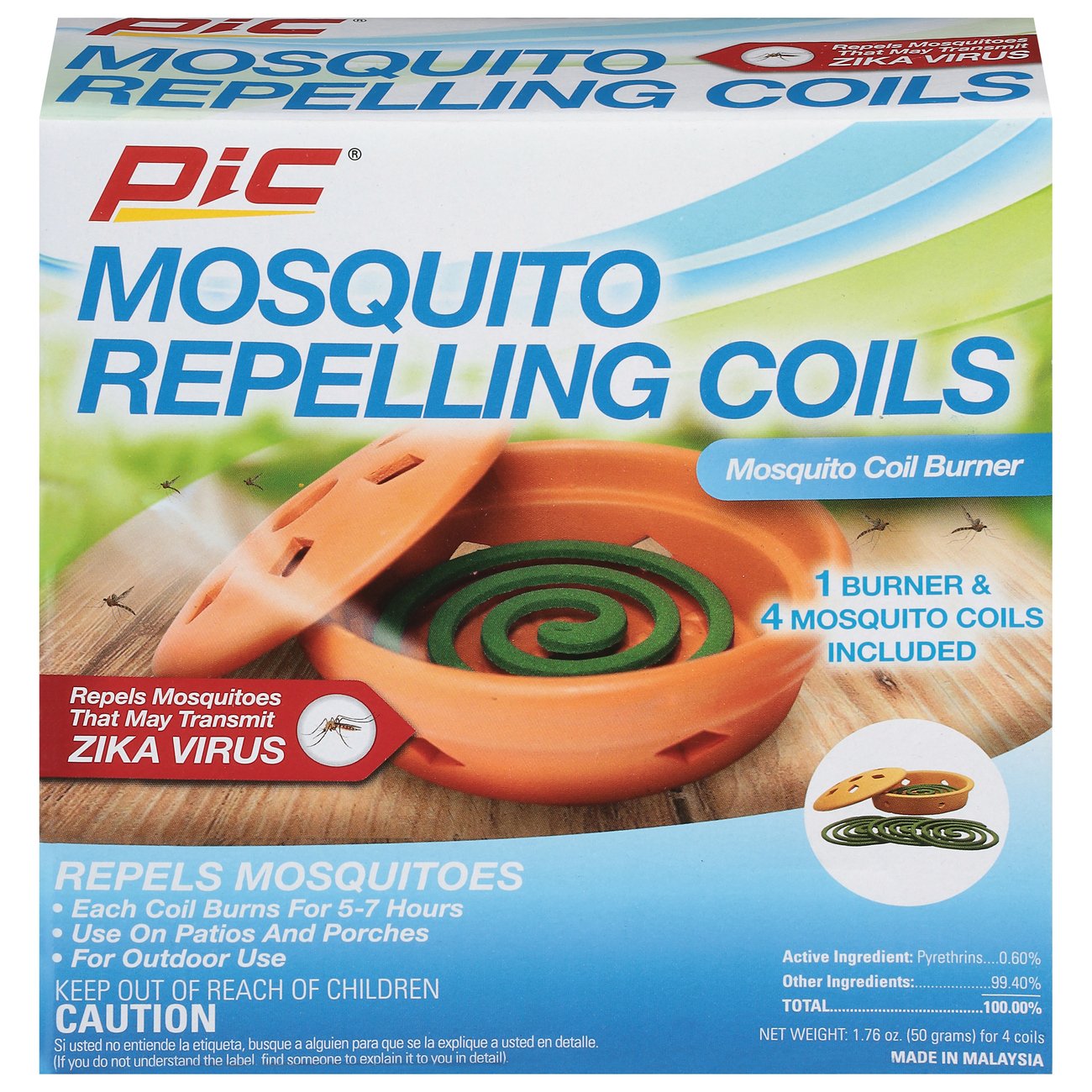Pic Terracotta Coil Burner with Mosquito Repelling Coils - Shop Candles ...