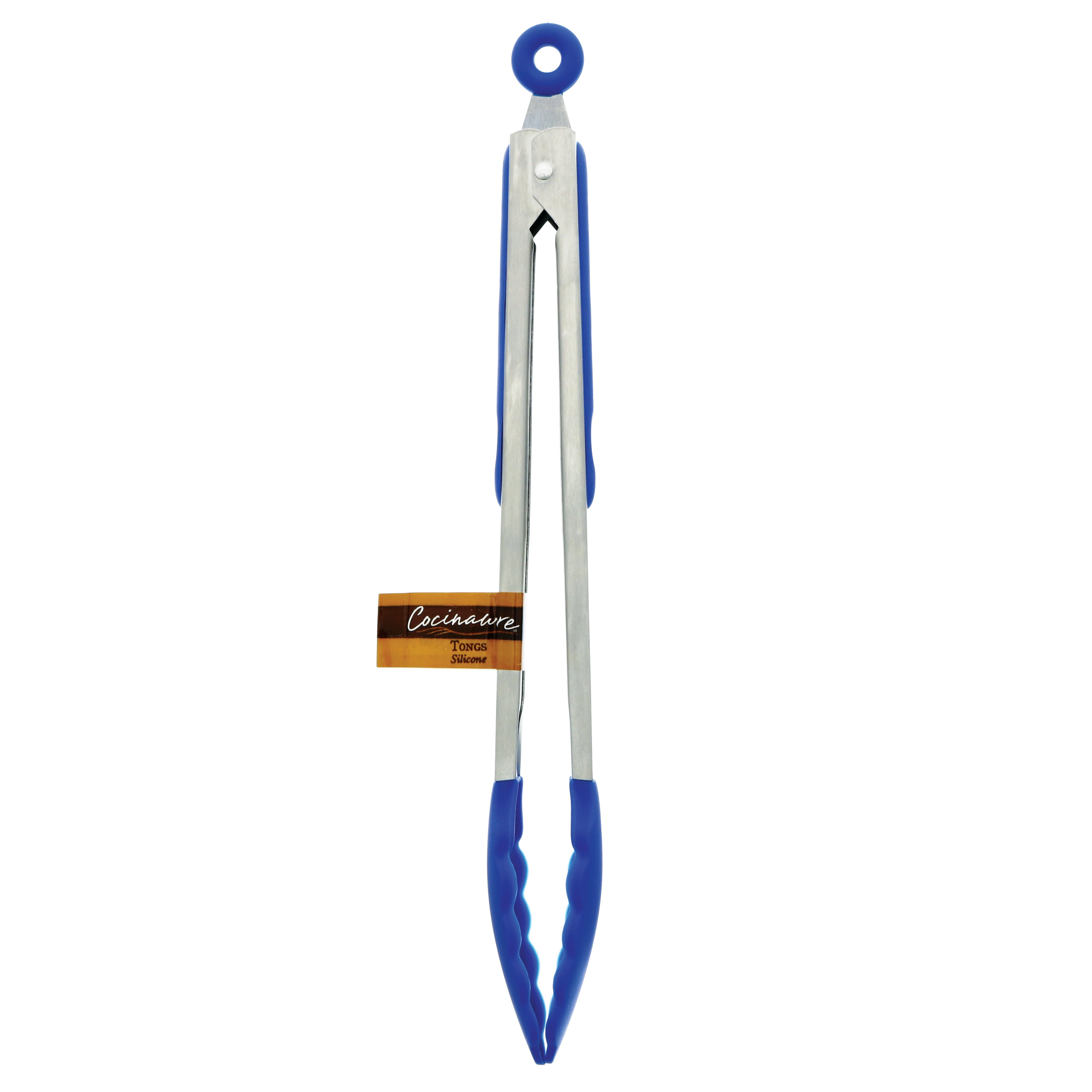Cocinaware Silicone Tongs with Stainless Steel Handles – Cobalt Blue ...