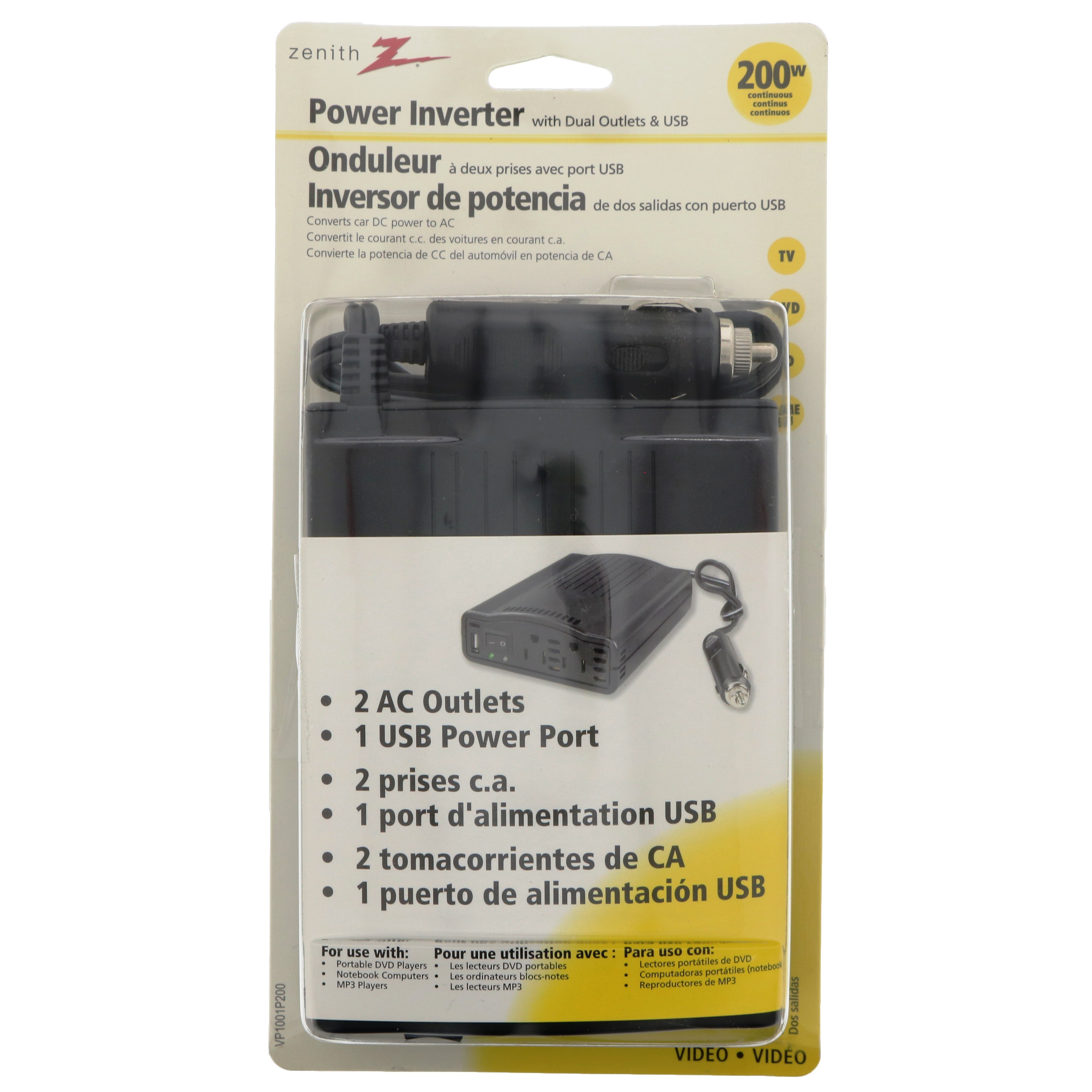 Zenith Power Inverter 200 Watt - Shop Extension cords at H-E-B