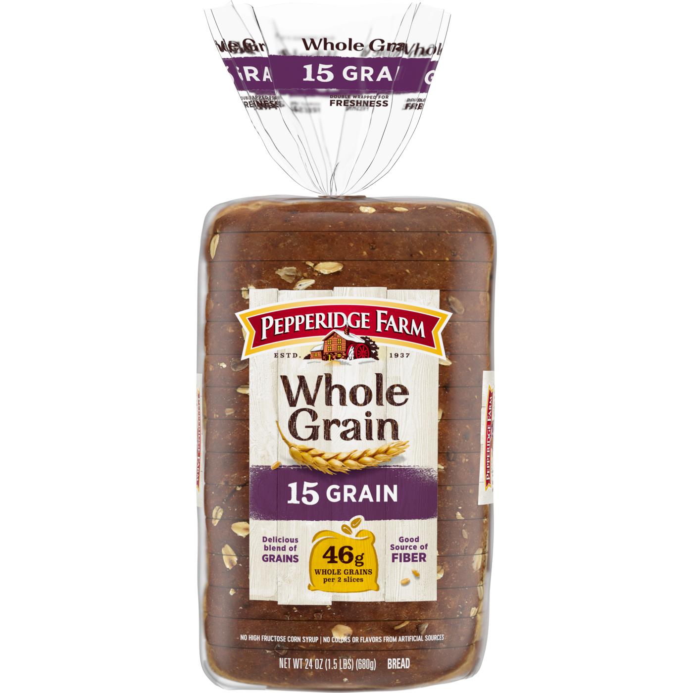 Pepperidge Farm 15 Grain Sliced Bread - Shop Sliced bread at H-E-B