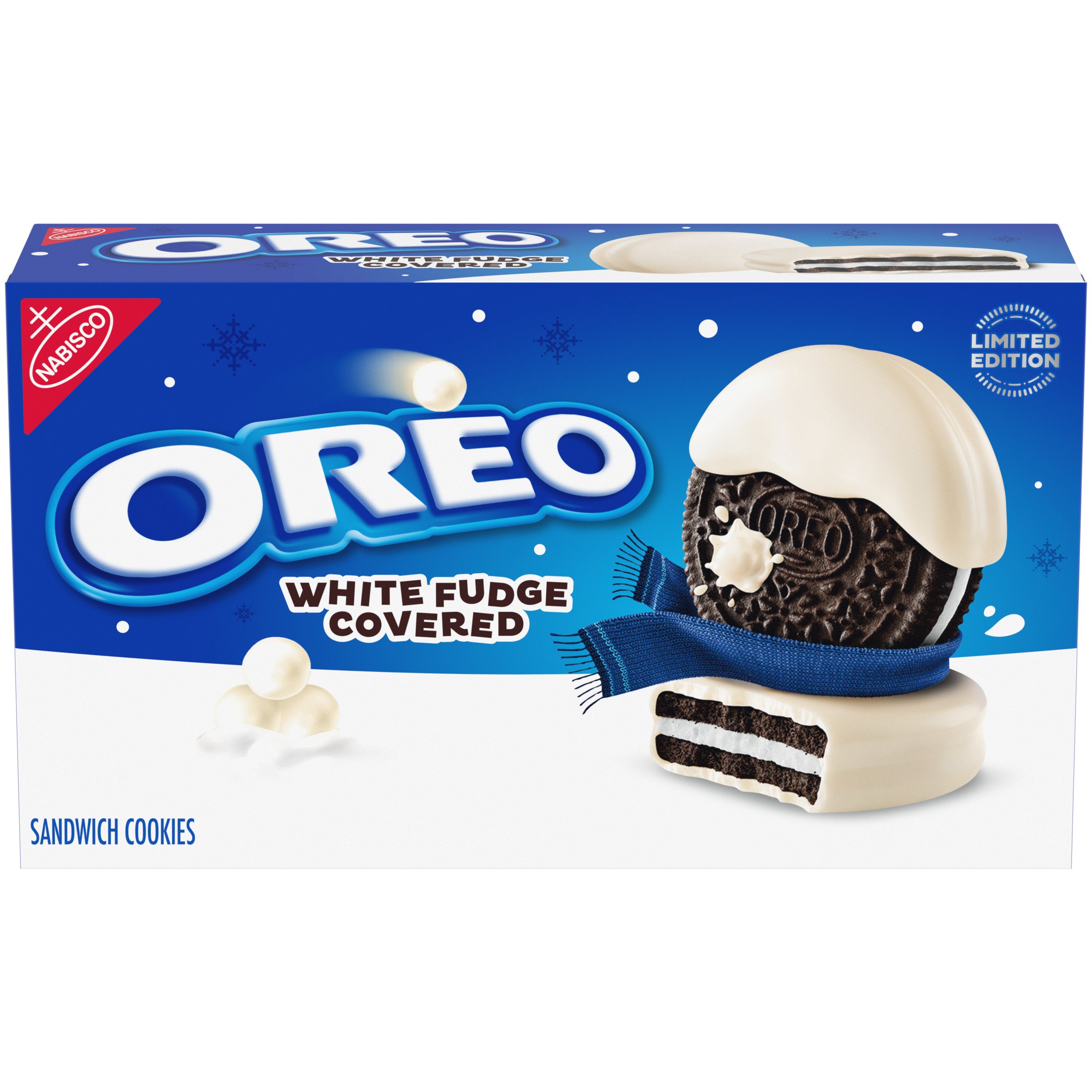 OREO White Fudge Covered Chocolate Sandwich Holiday Cookies - Shop ...