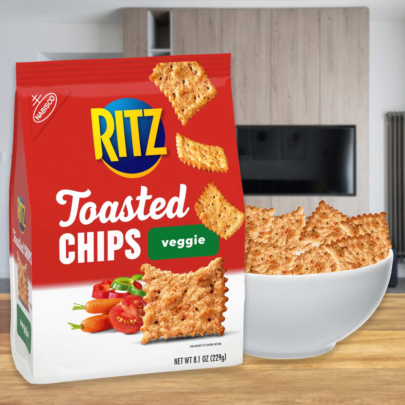 Ritz Toasted Chips Veggie Crackers - Shop Crackers & breadsticks at H-E-B