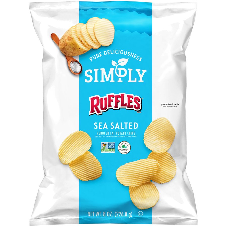 Ruffles Simply Sea Salted Potato Chips - Shop Chips at H-E-B