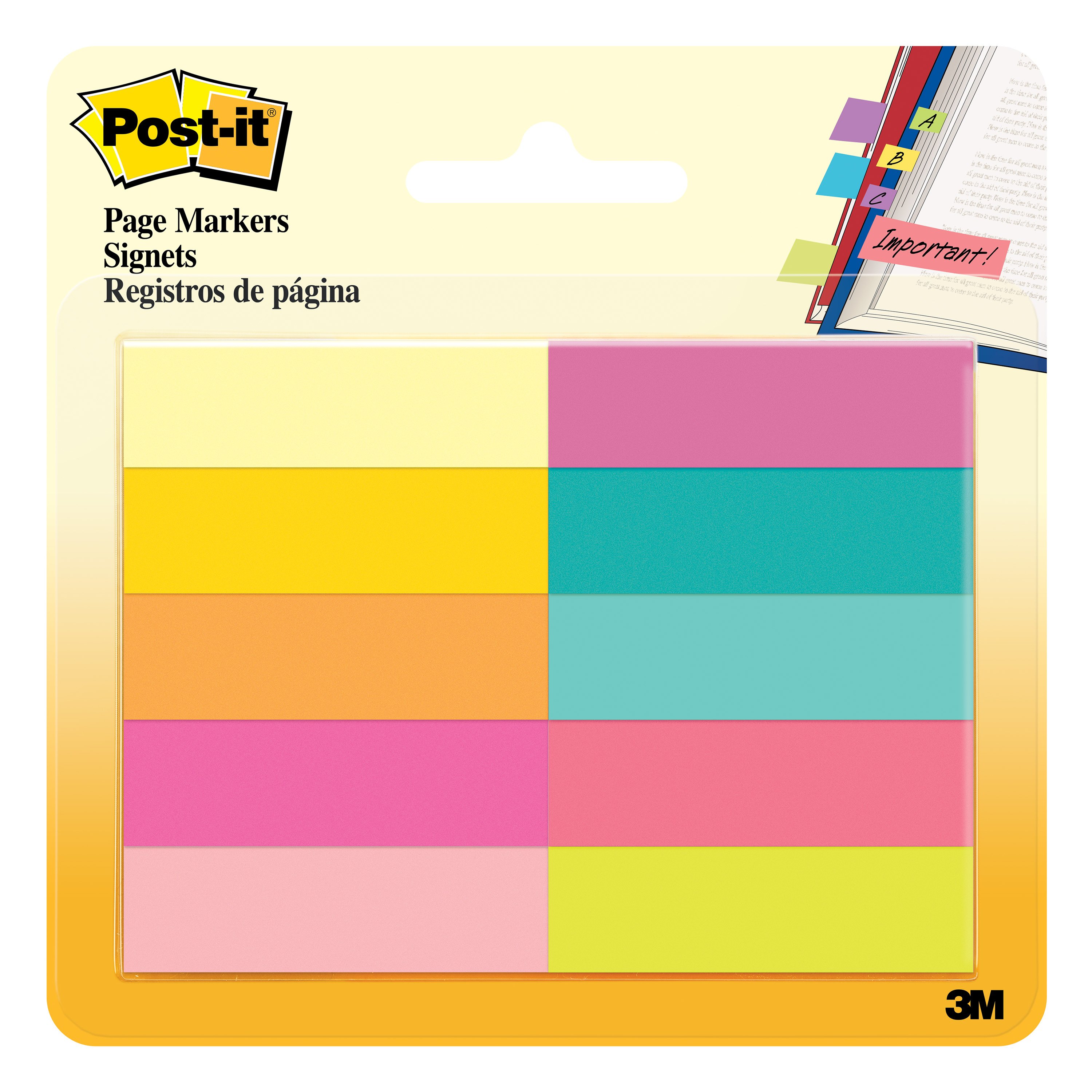 Post-it Page Marker Assorted Colors, 10PK - Shop School & Office ...
