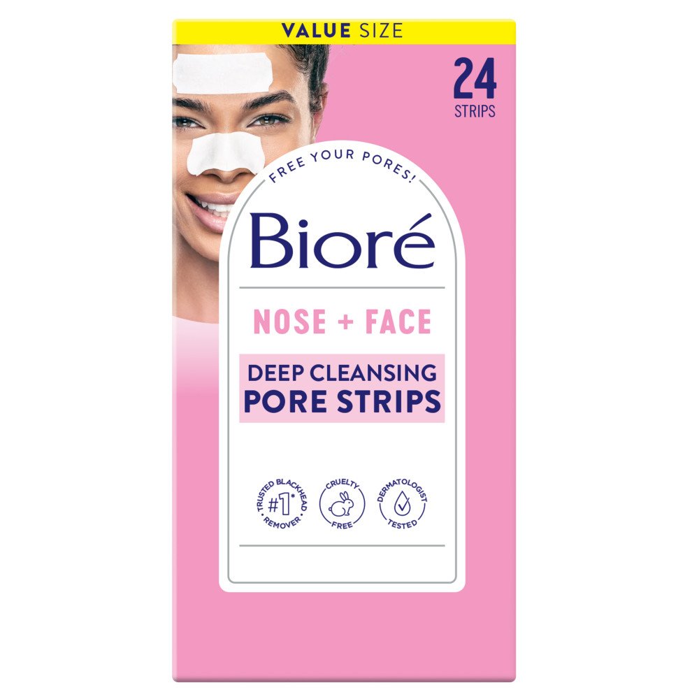 Bioré Nose + Face Deep Cleansing Pore Strips - Shop Facial masks ...