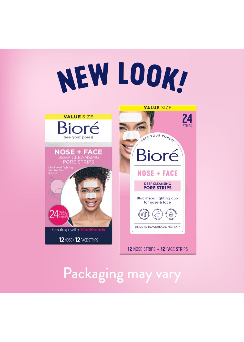Bioré Nose + Face Deep Cleansing Pore Strips - Shop Facial masks ...