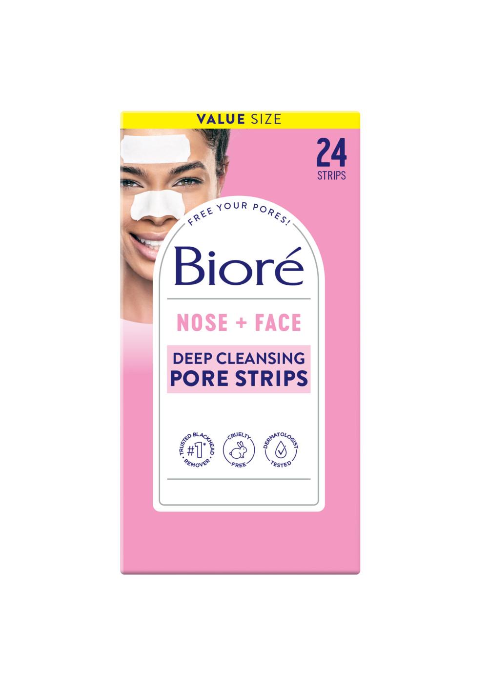 Bioré Nose + Face Deep Cleansing Pore Strips - Shop Facial masks ...