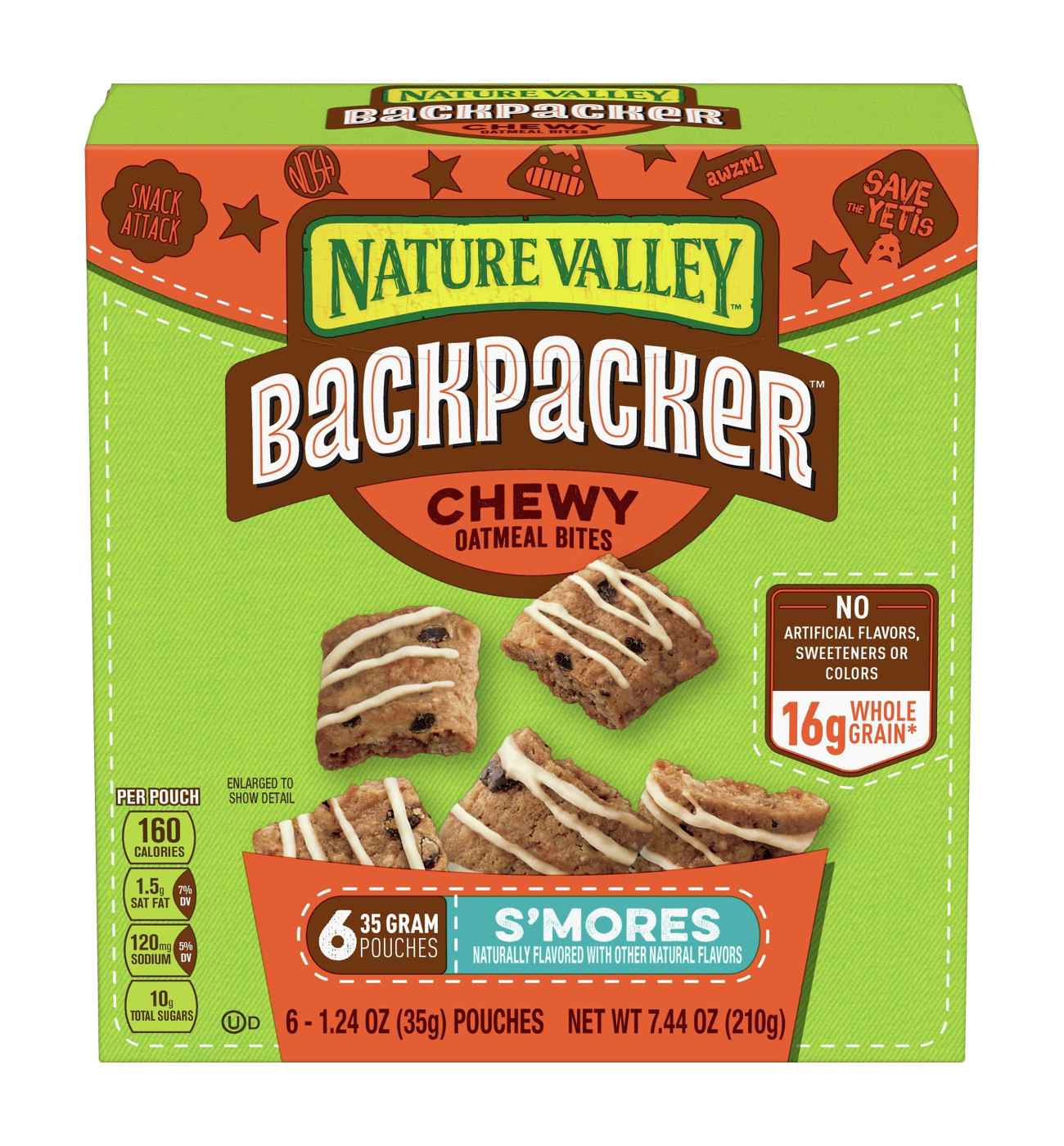 Nature Valley Backpacker Chewy Oatmeal Bites S'mores - Shop Granola ...