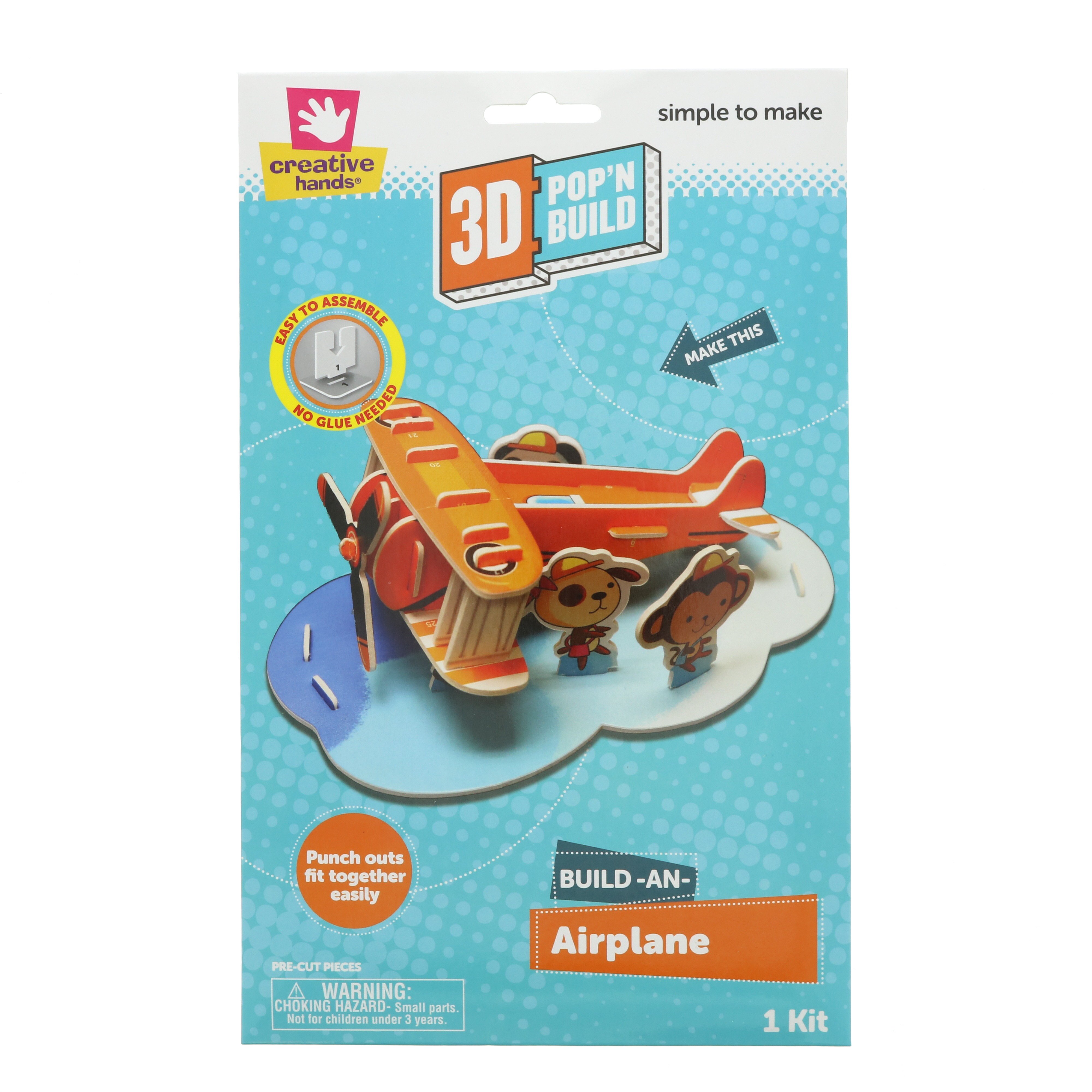 Creative Hands 3D Pop 'N Build, Build-A- Airplane Craft Kit - Shop Kits ...