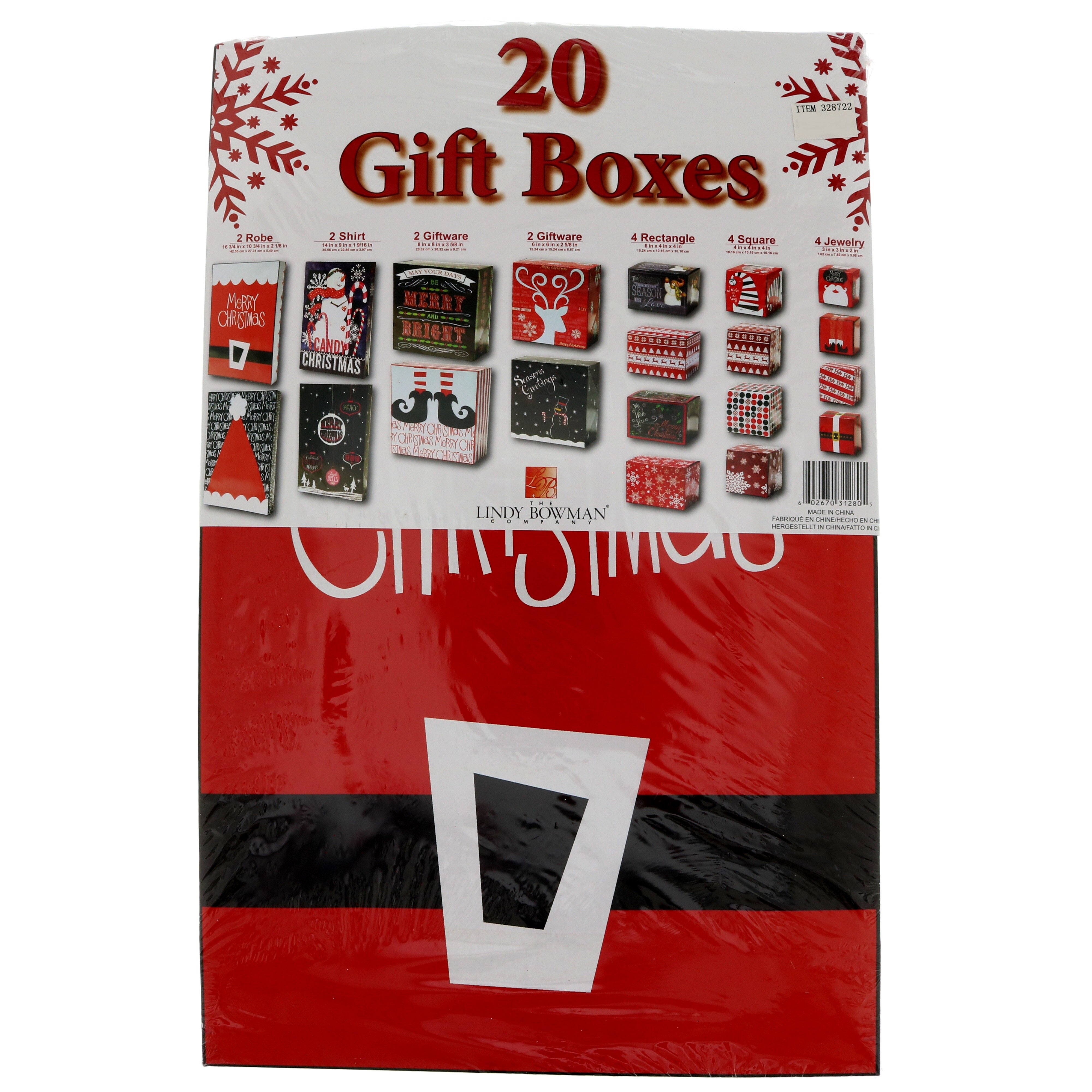 Red Point Red Point Value Pack Assorted Christmas Print Gift Boxes ...