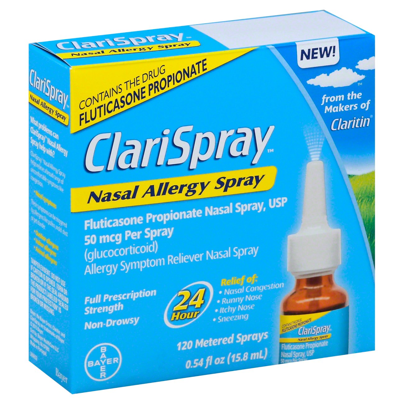 ClariSpray Nasal Allergy Spray 120 Metered Sprays, .54 oz | Central ...
