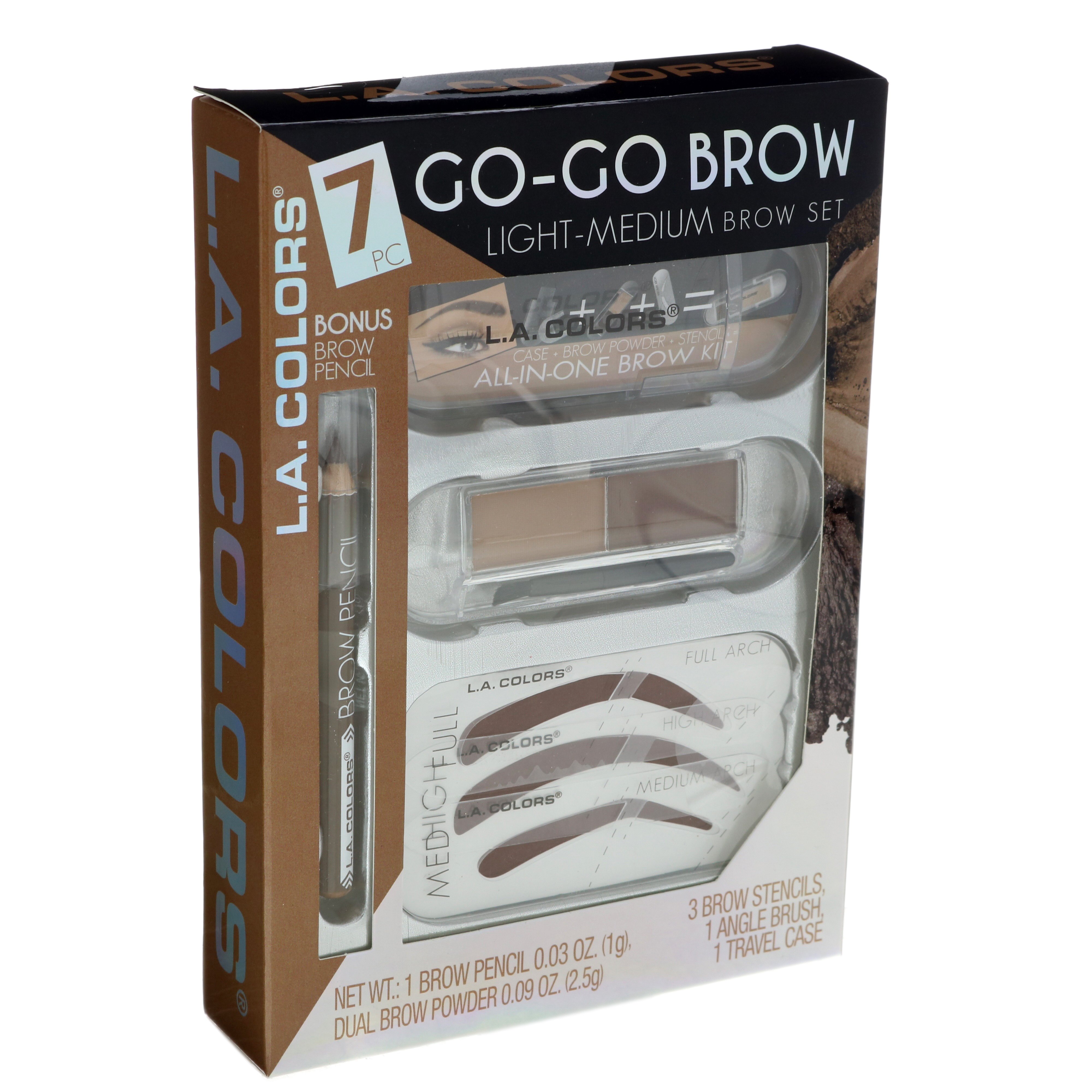 L.A. Colors Go Go Brow Set, Light Medium - Shop Brow pencils & powder ...