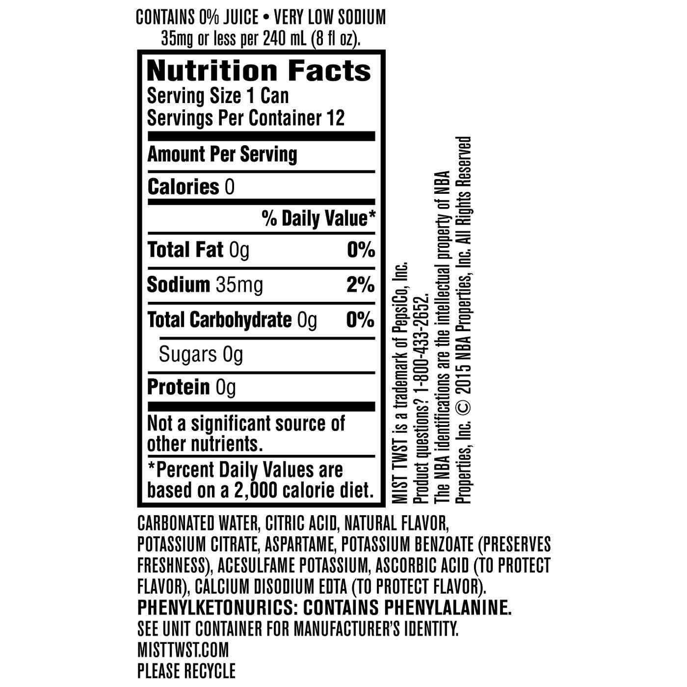 Mist TWST Diet Lemon Lime Soda 12 oz Cans - Shop Soda at H-E-B