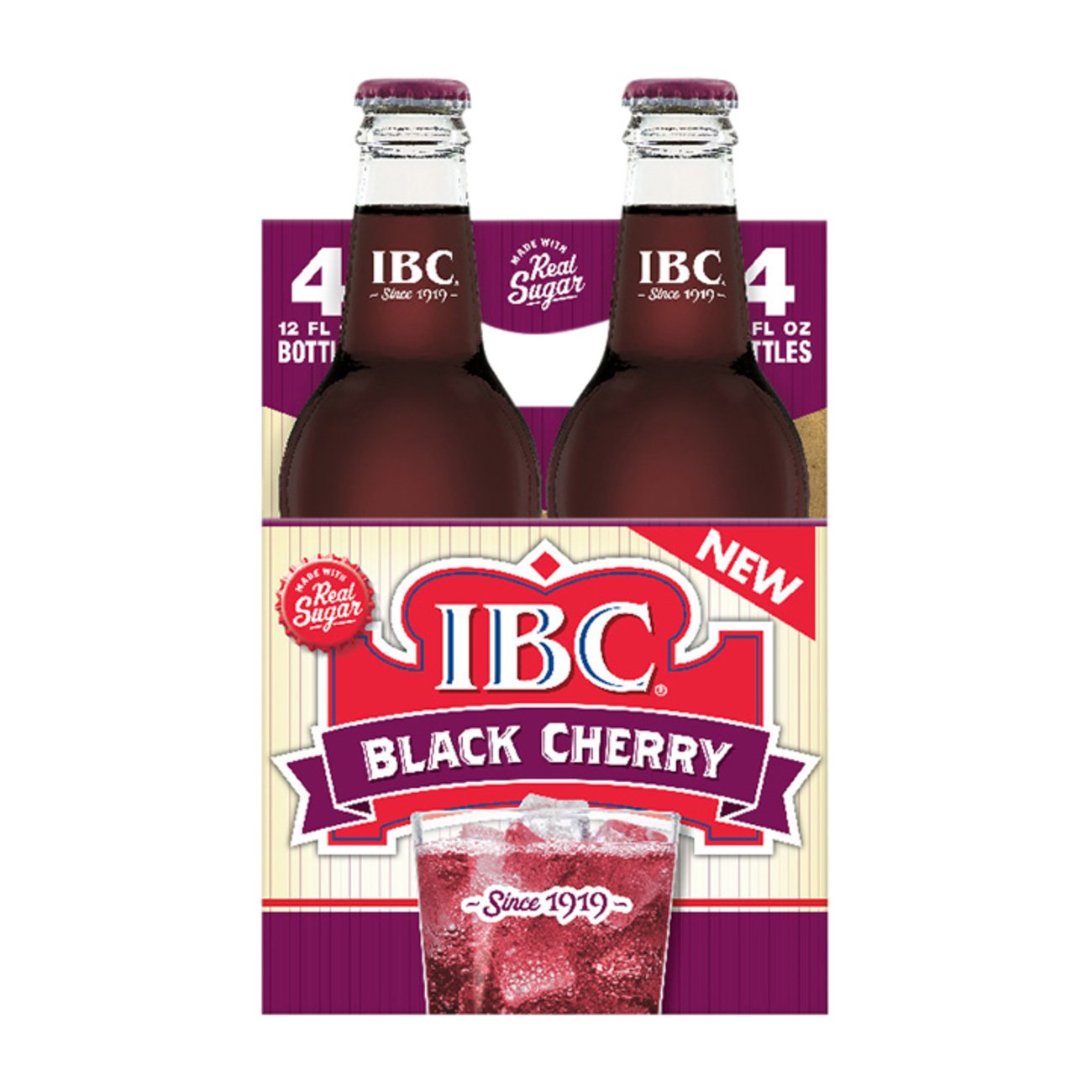 IBC Black Cherry Soda 12 oz Bottles - Shop Soda at H-E-B