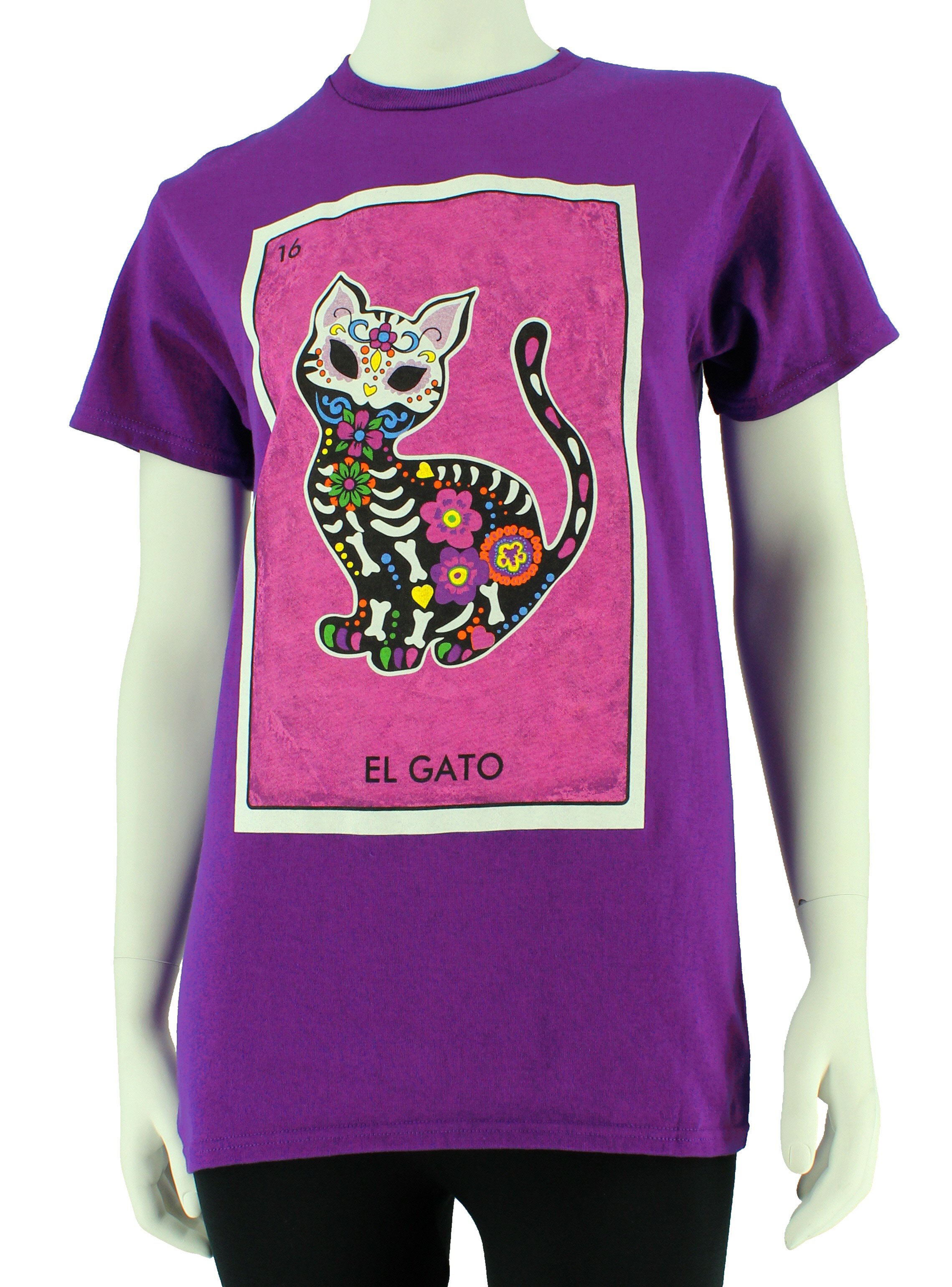 Day Of The Dead Women's "El Gato" Lotería Print Tee - Shop Shirts ...