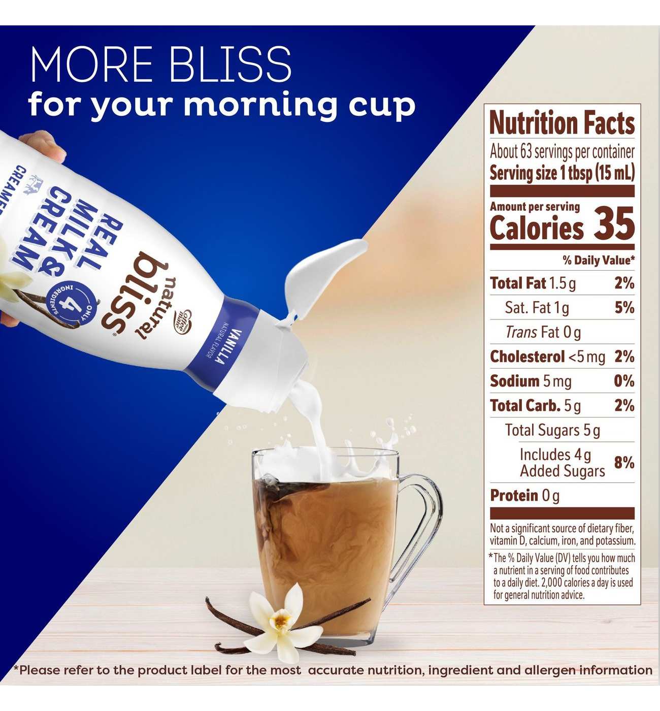 Natural Bliss Coffee Mate Natural Bliss Real Milk & Cream Creamer ...