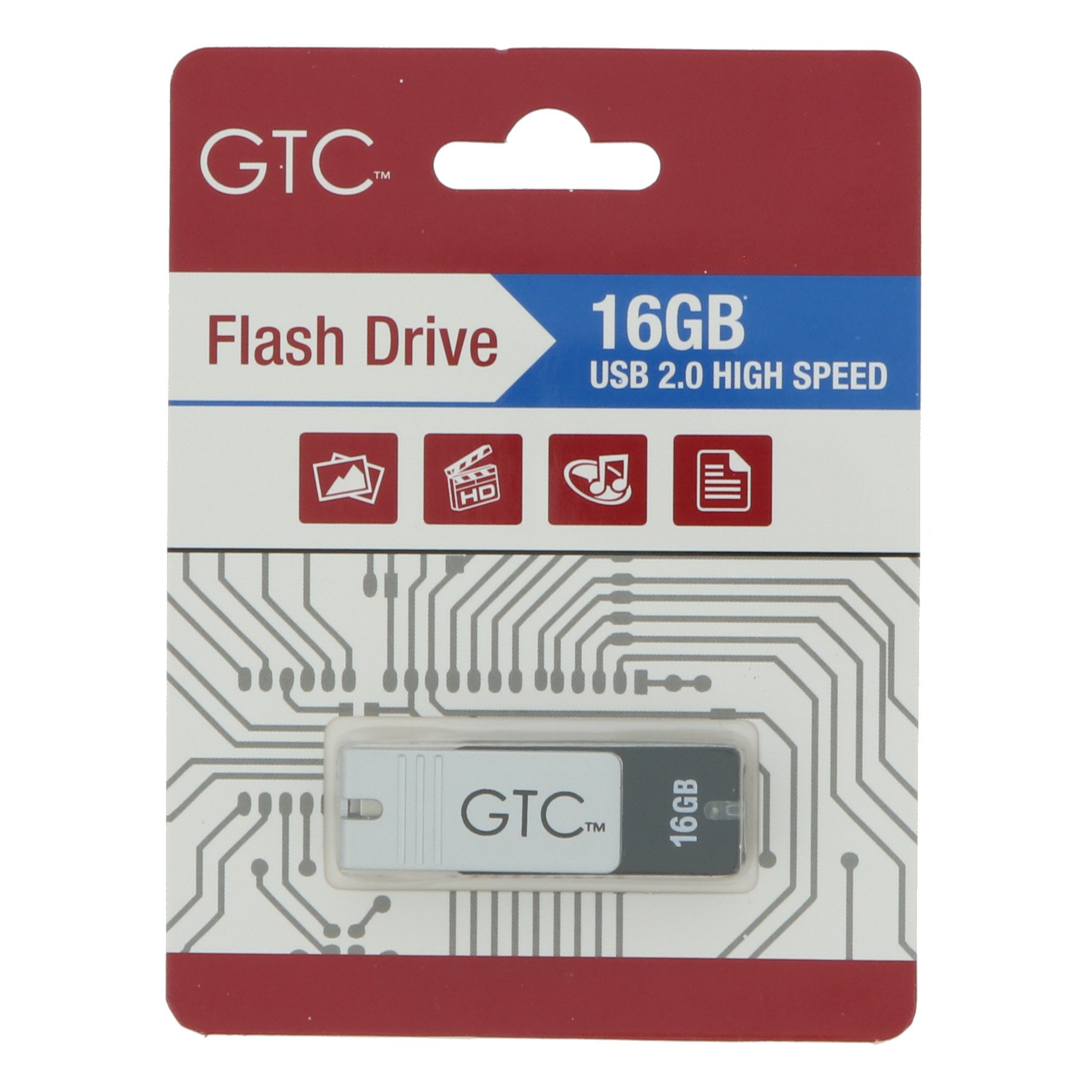 GTC 16GB USB 2.0 Flash Drive Hi Speed with Twist Cap - Shop Storage ...
