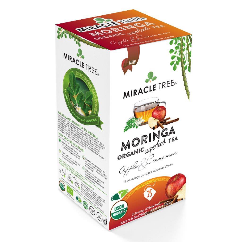 Miracle Tree Moringa Organic Tea Bags, Apple & Cinnamon - Shop Tea at H-E-B