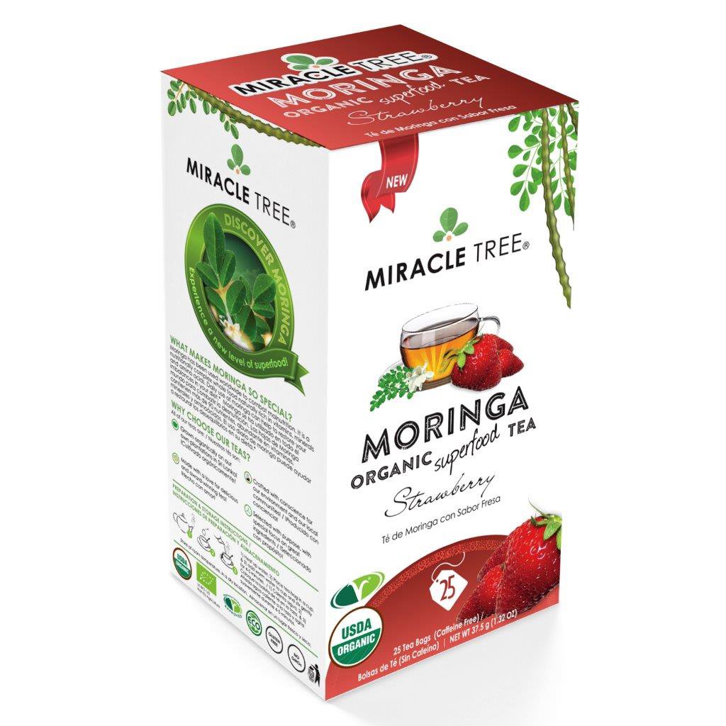 Miracle Tree Moringa Organic Tea Bags, Strawberry - Shop Tea at H-E-B