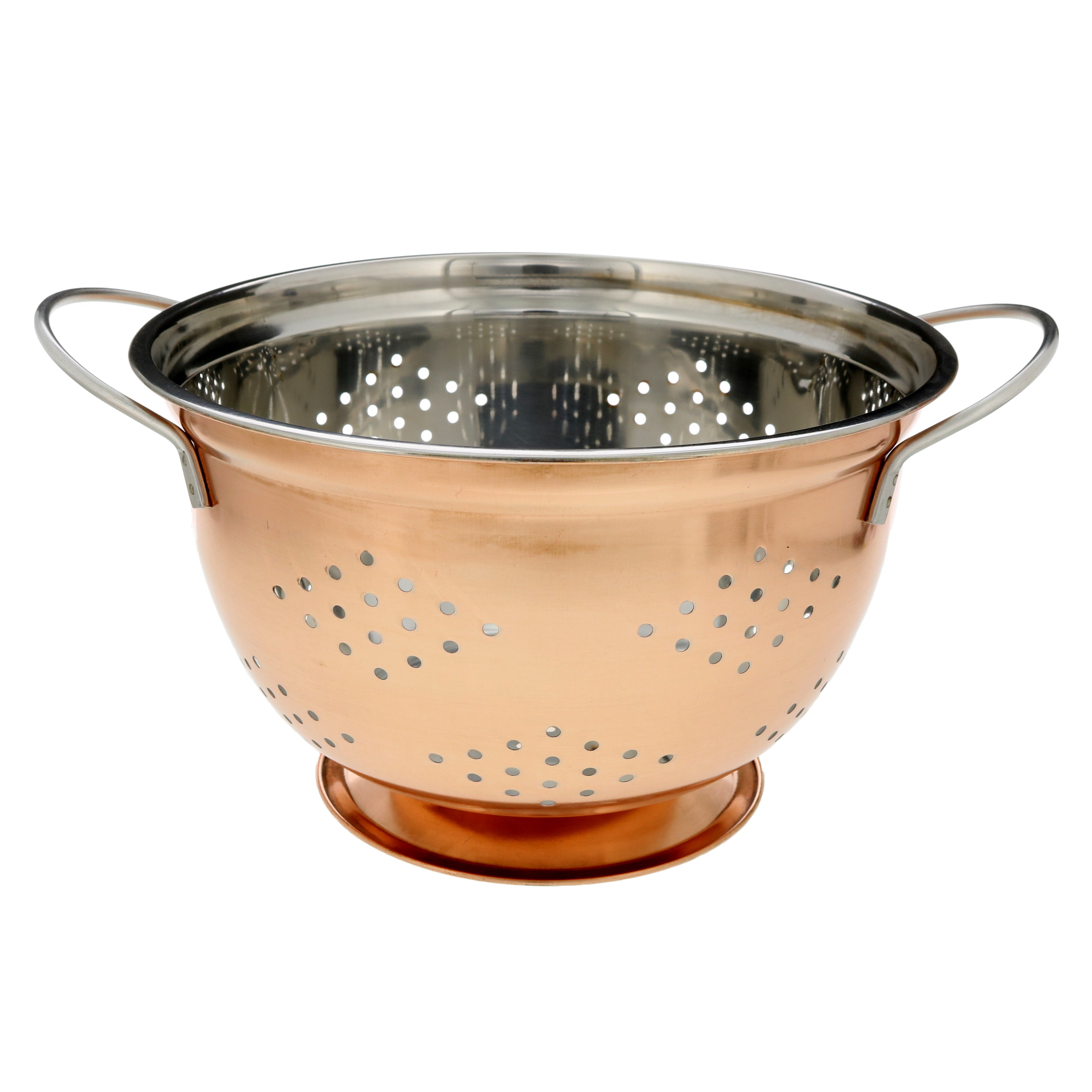 Worldinox 5 Quart Hammered Copper Colander - Shop Utensils & gadgets at ...