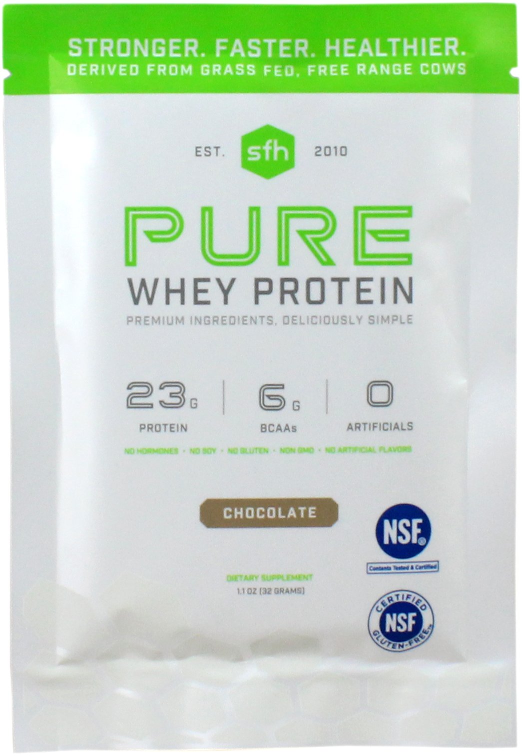 Stronger Faster Healthier] Packet Pure Whey Chocolate - Shop Diet ...