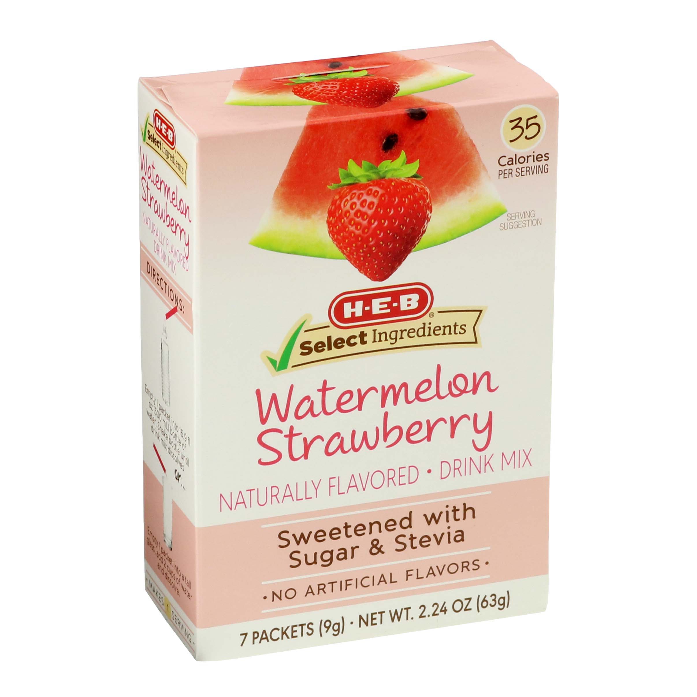 H-E-B Select Ingredients Strawberry Watermelon Enhancer - Shop Mixes ...