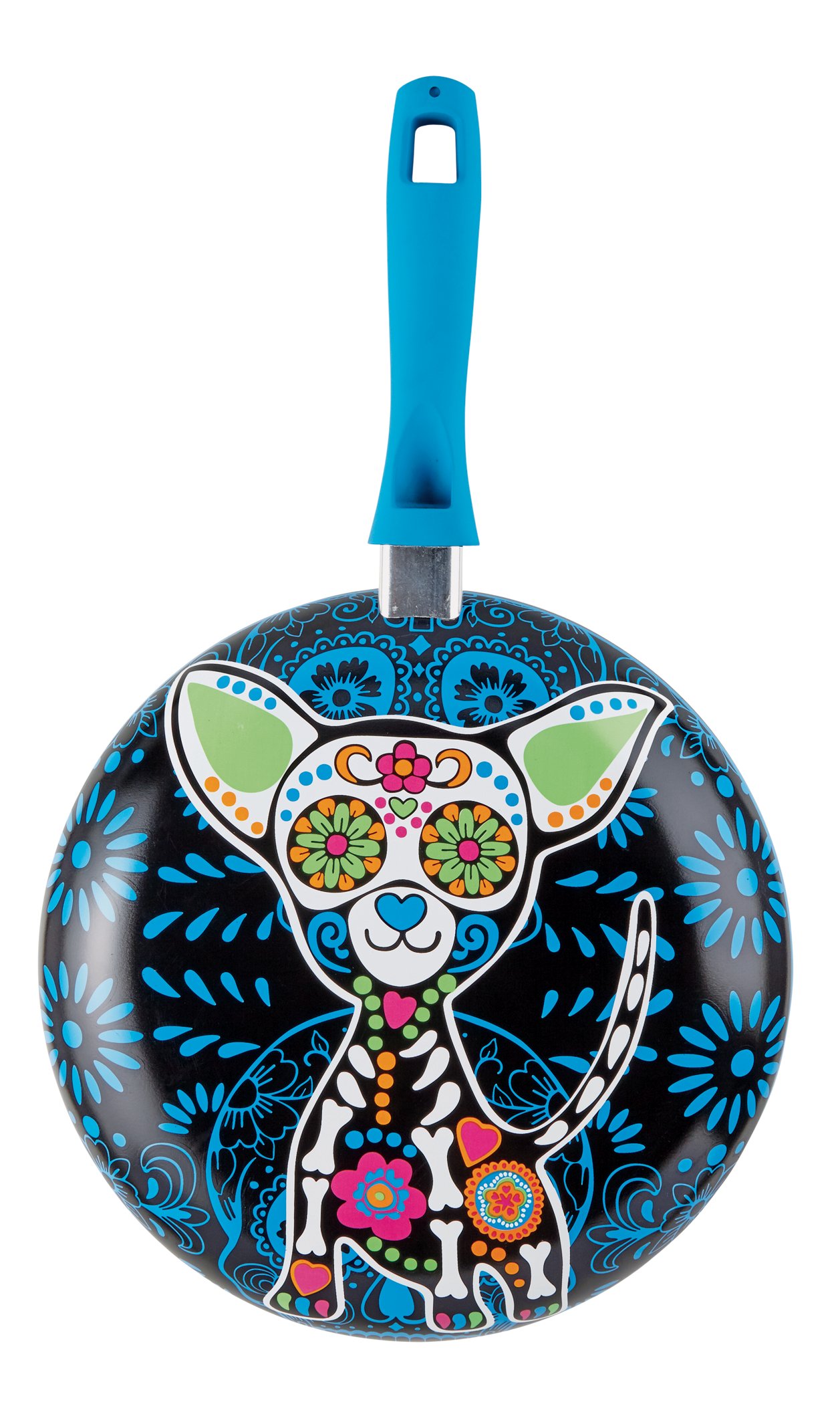 Cocinaware Day Of The Dead 10" Nonstick Sugar Skull Dog Fry Pan - Shop ...