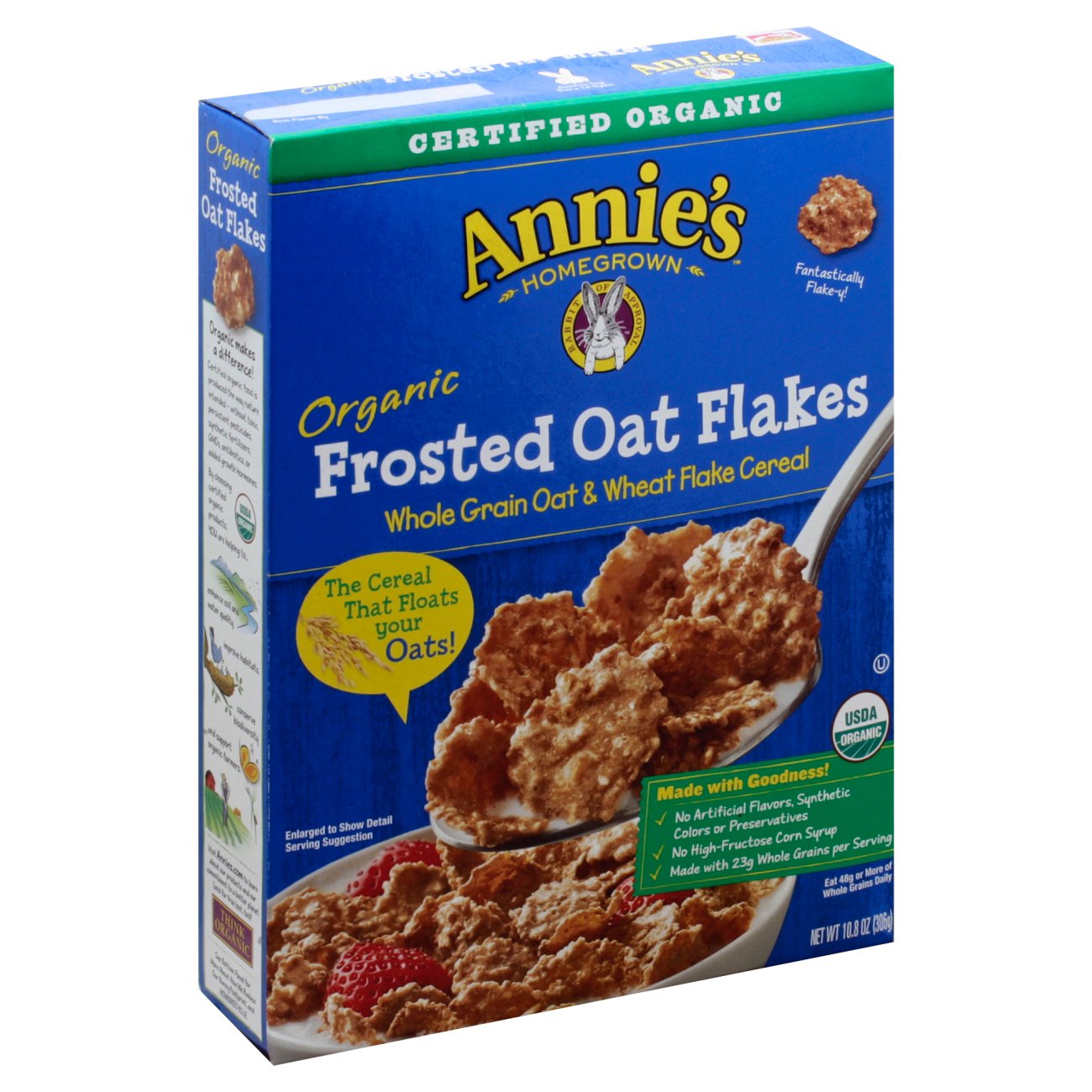 Annie's Homegrown Organic Frosted Oat Flakes Cereal, 10.8 oz | Central ...