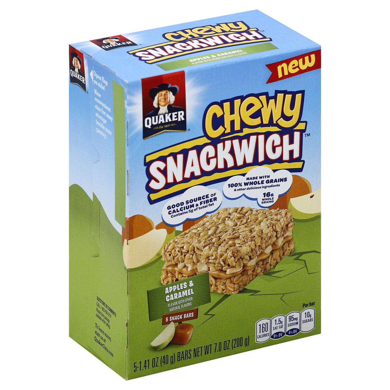 Quaker Chewy Snackwich Apple And Caramel - Shop Snacks & Candy at H-E-B