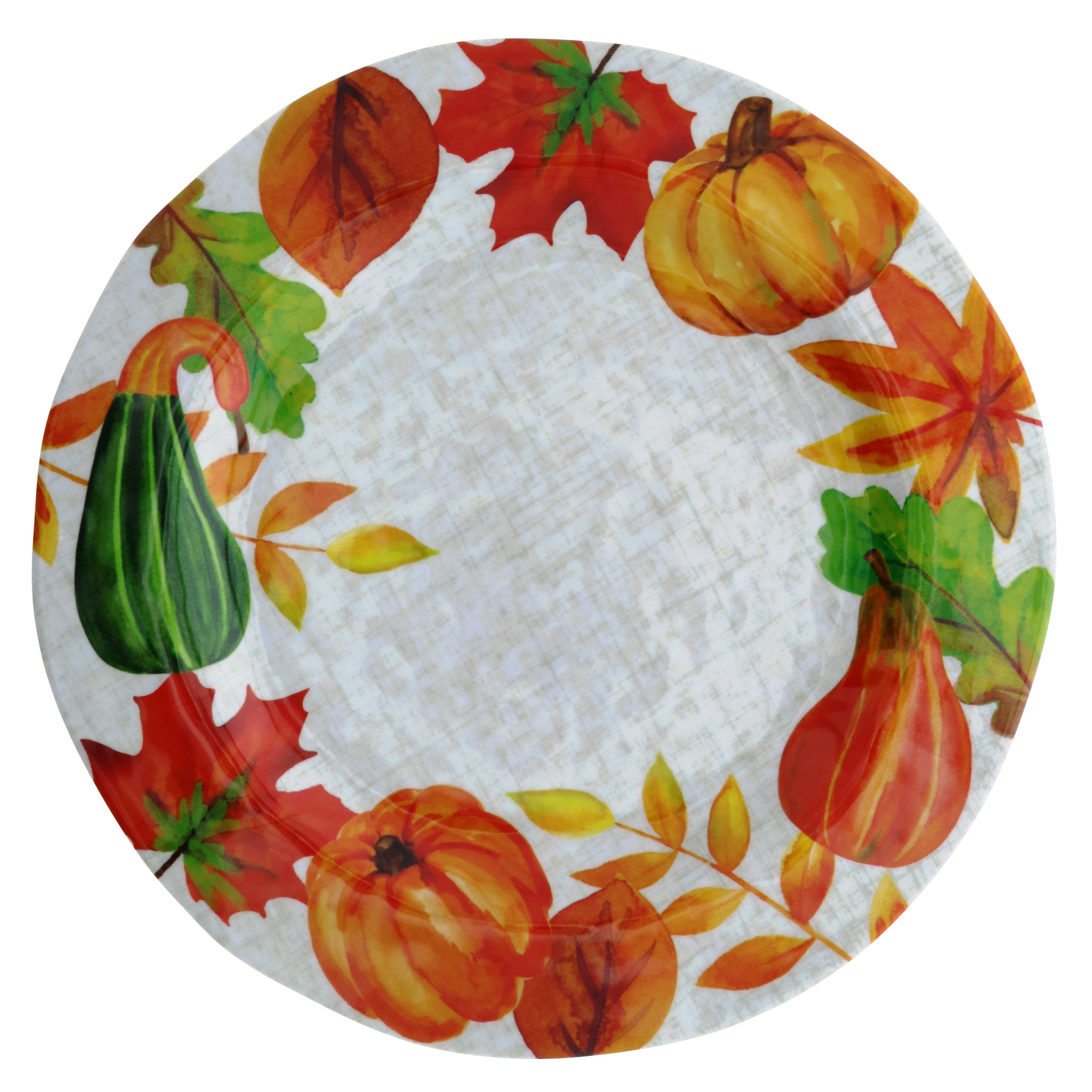 Dining Style Fall Pumpkin Melamine 11" Dinner Plate - Shop Plates at H-E-B