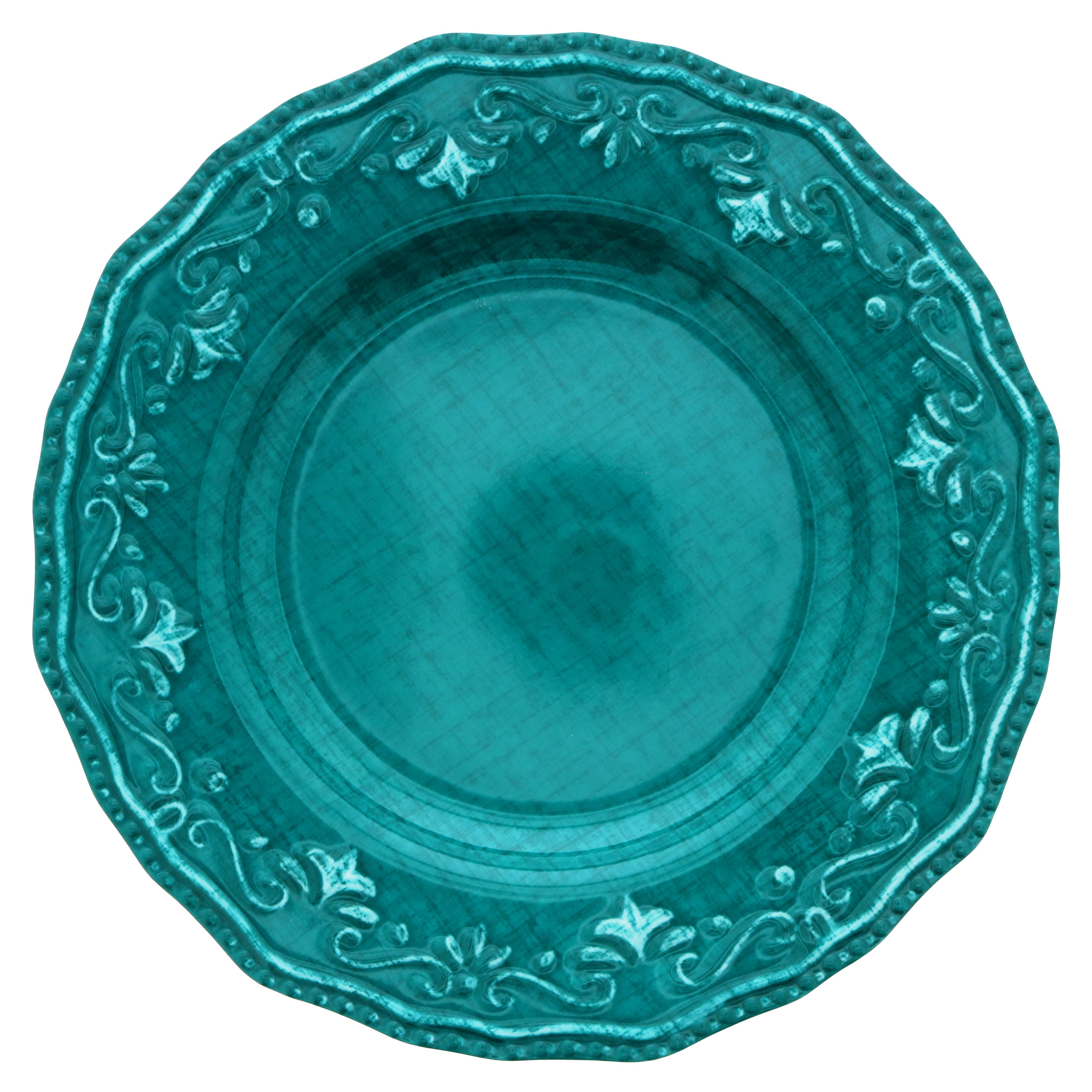 Dining Style Fall Linen Teal Melamine Dinner Plate - Shop Plates at H-E-B