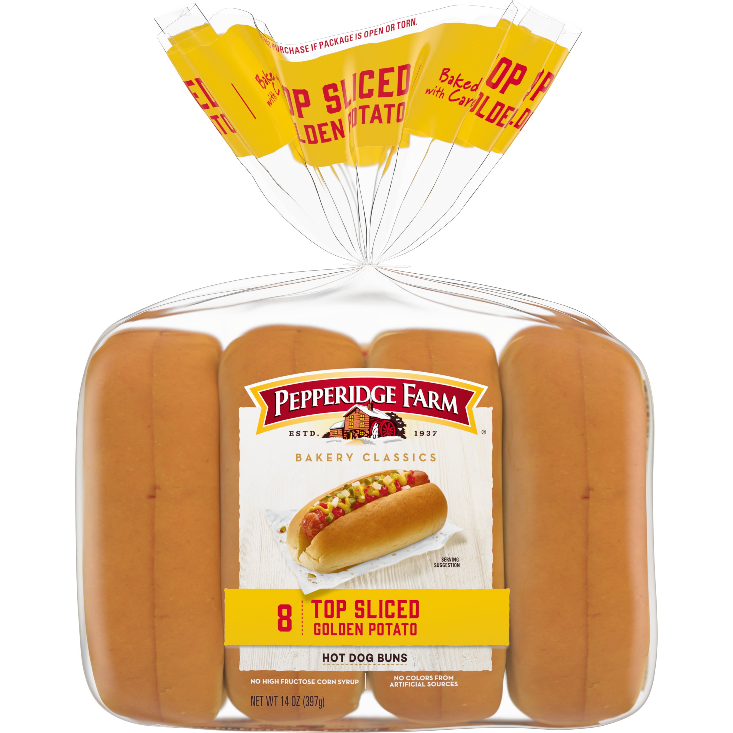 Pepperidge Farm Top Sliced Golden Potato Hot Dog Buns - Shop Buns ...