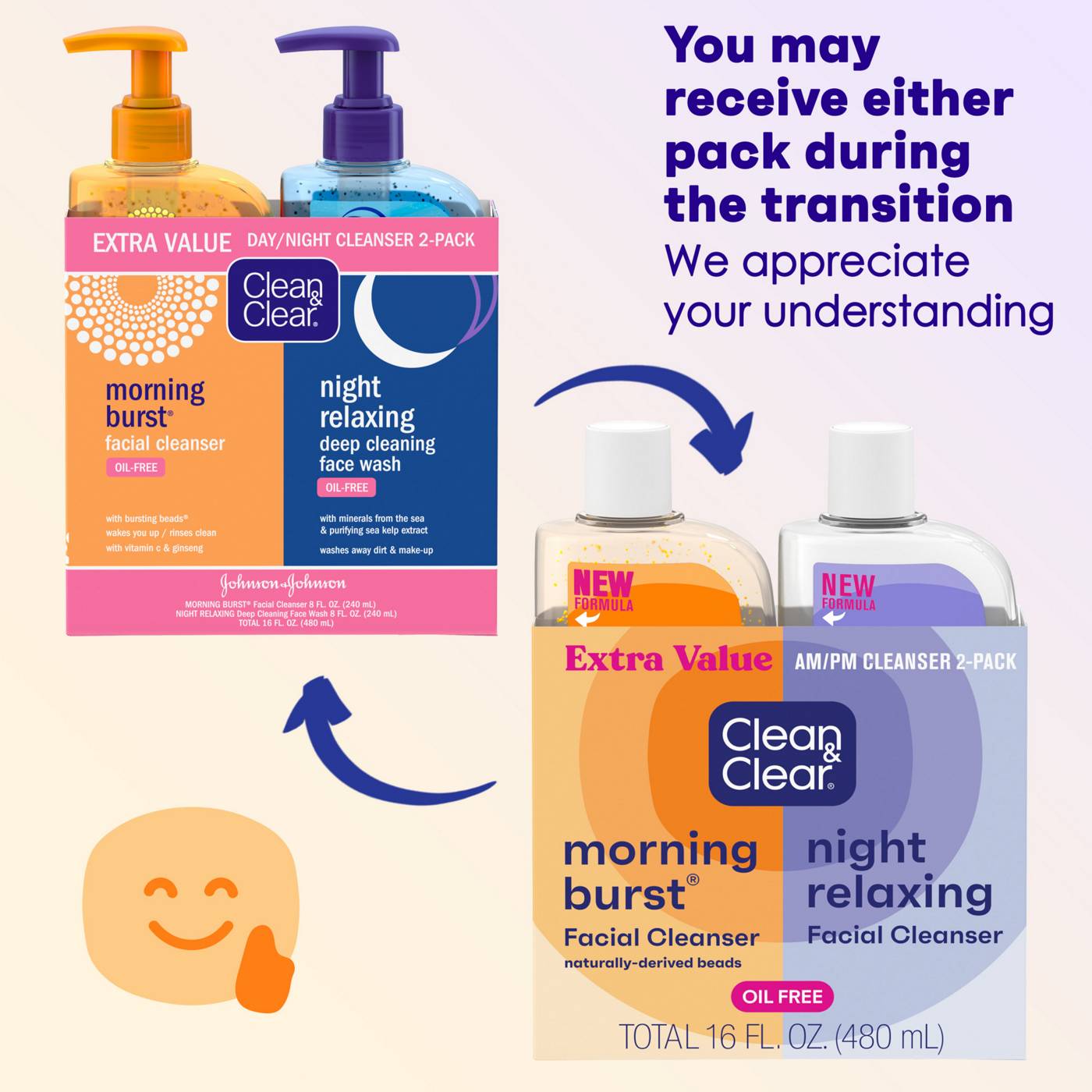 Clean & Clear Day + Night Cleanser Duo Pack - Shop Facial cleansers ...