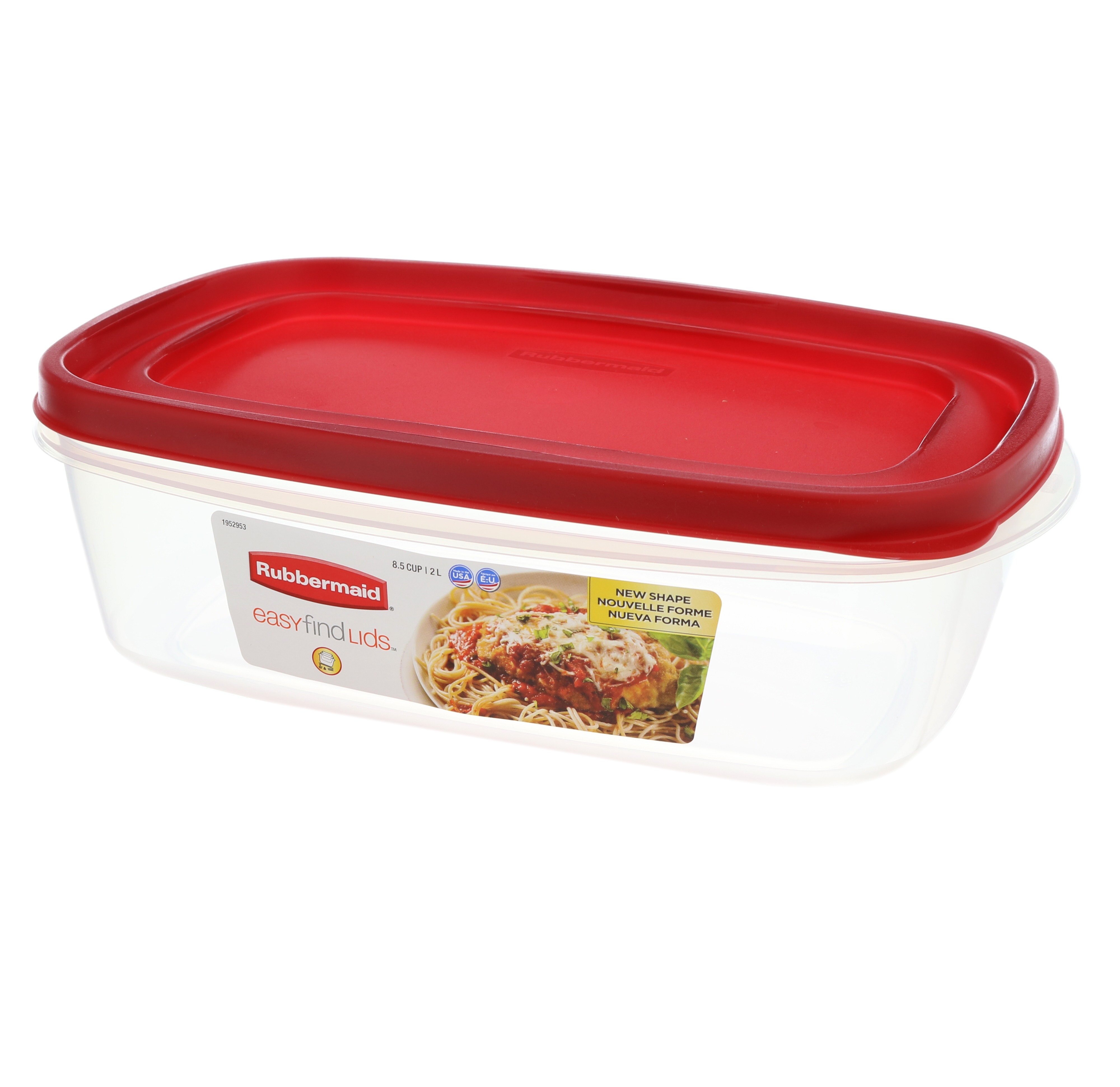 Rubbermaid Easy Find Lids Rectangle 8.5 Cup - Shop Food storage at H-E-B