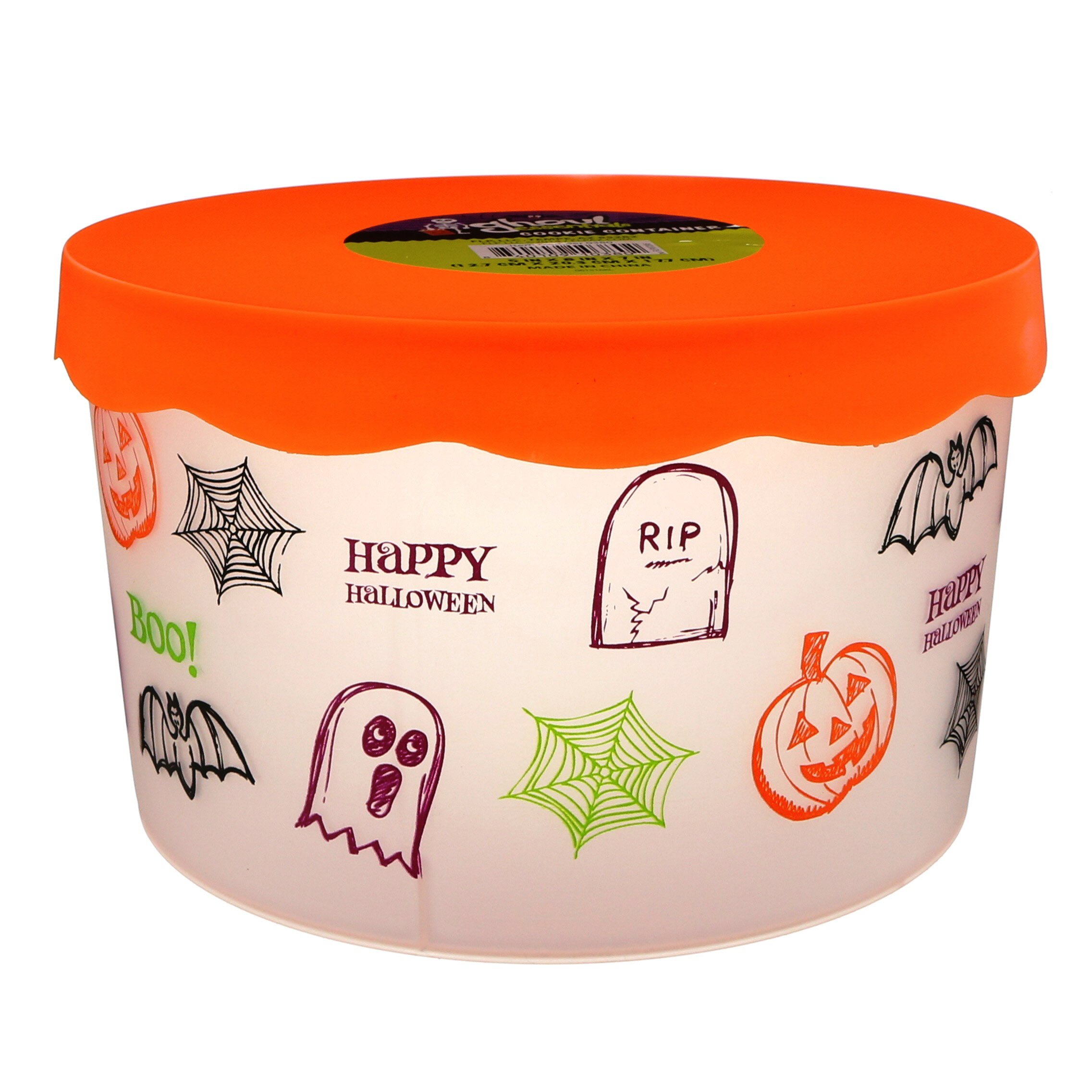 Ghoul Essentials Halloween Cookie Containers, Assorted Colors & Designs ...
