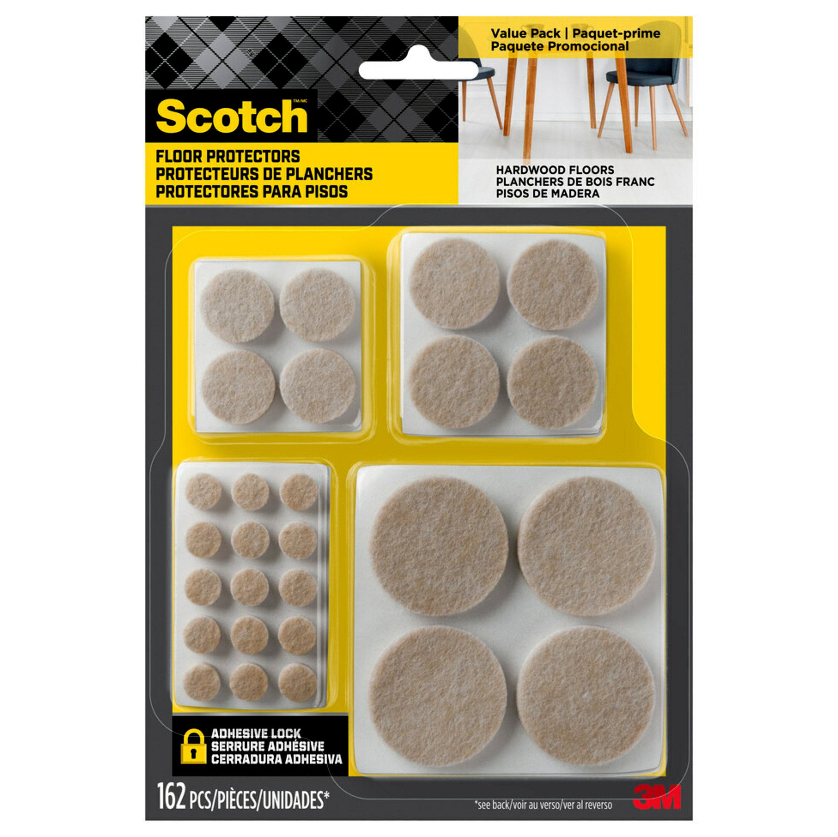 Scotch Beige Felt Pads Value Pack - Shop Furniture sliders at H-E-B