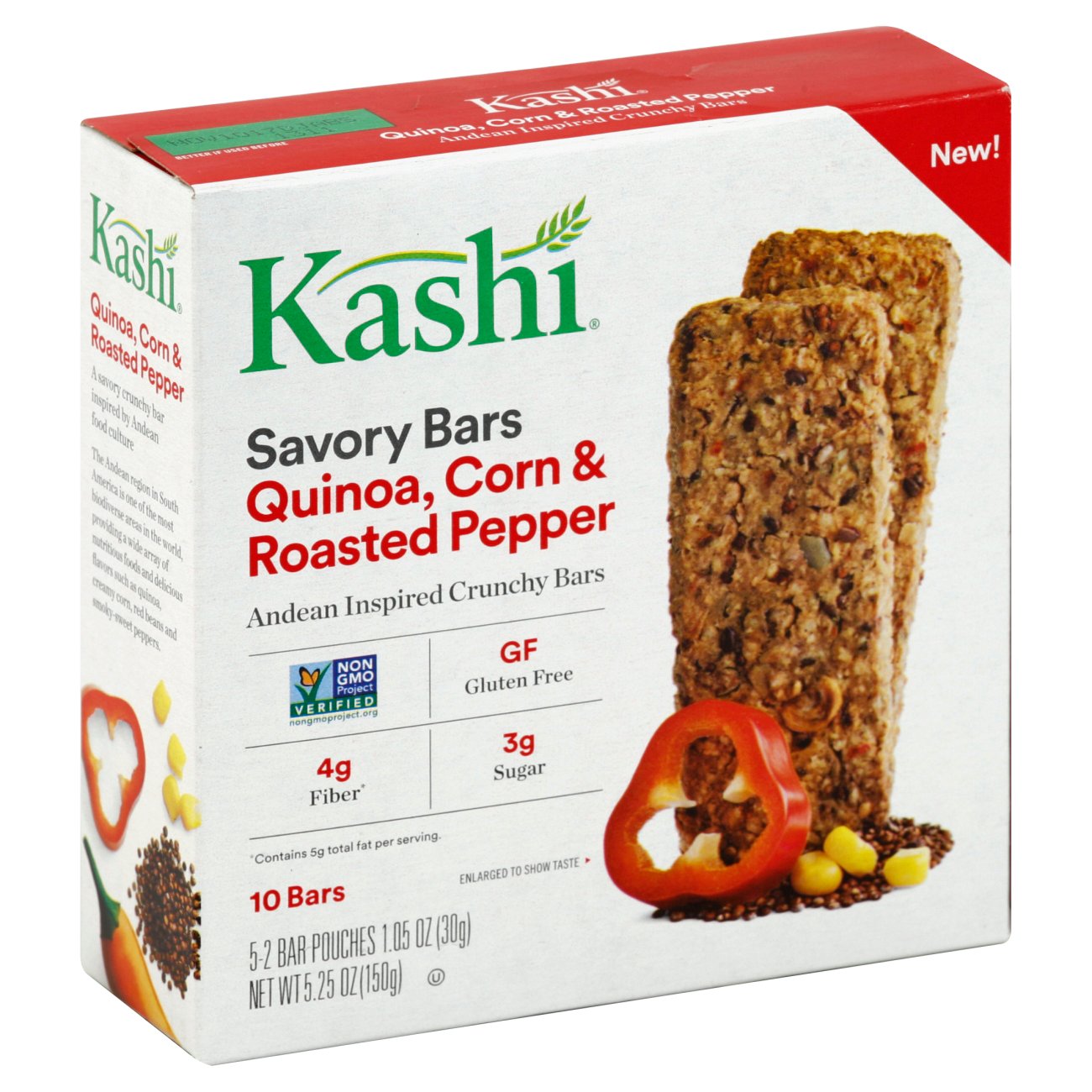Kashi Savory Bars Quinoa Corn Roasted Pepper - Shop Granola & snack ...
