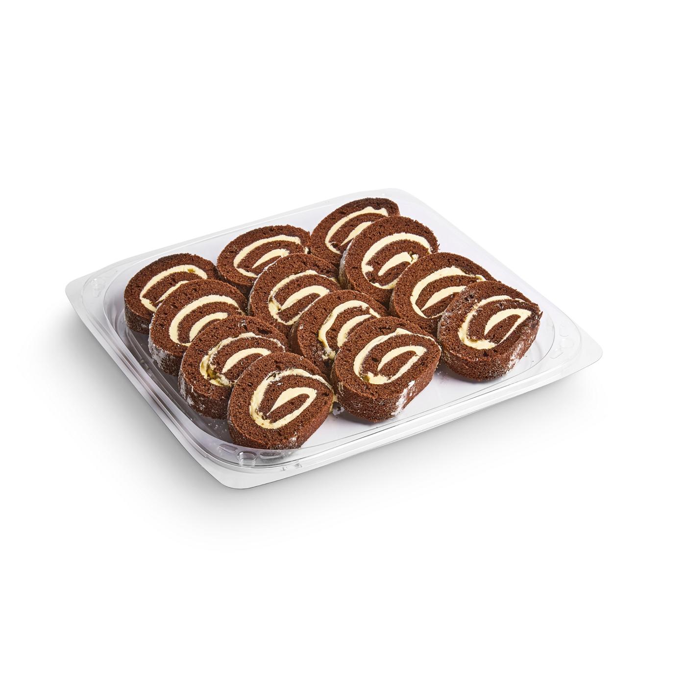 H-E-B Bakery Party Tray - Chocolate Cake Rolls - Shop Standard party ...