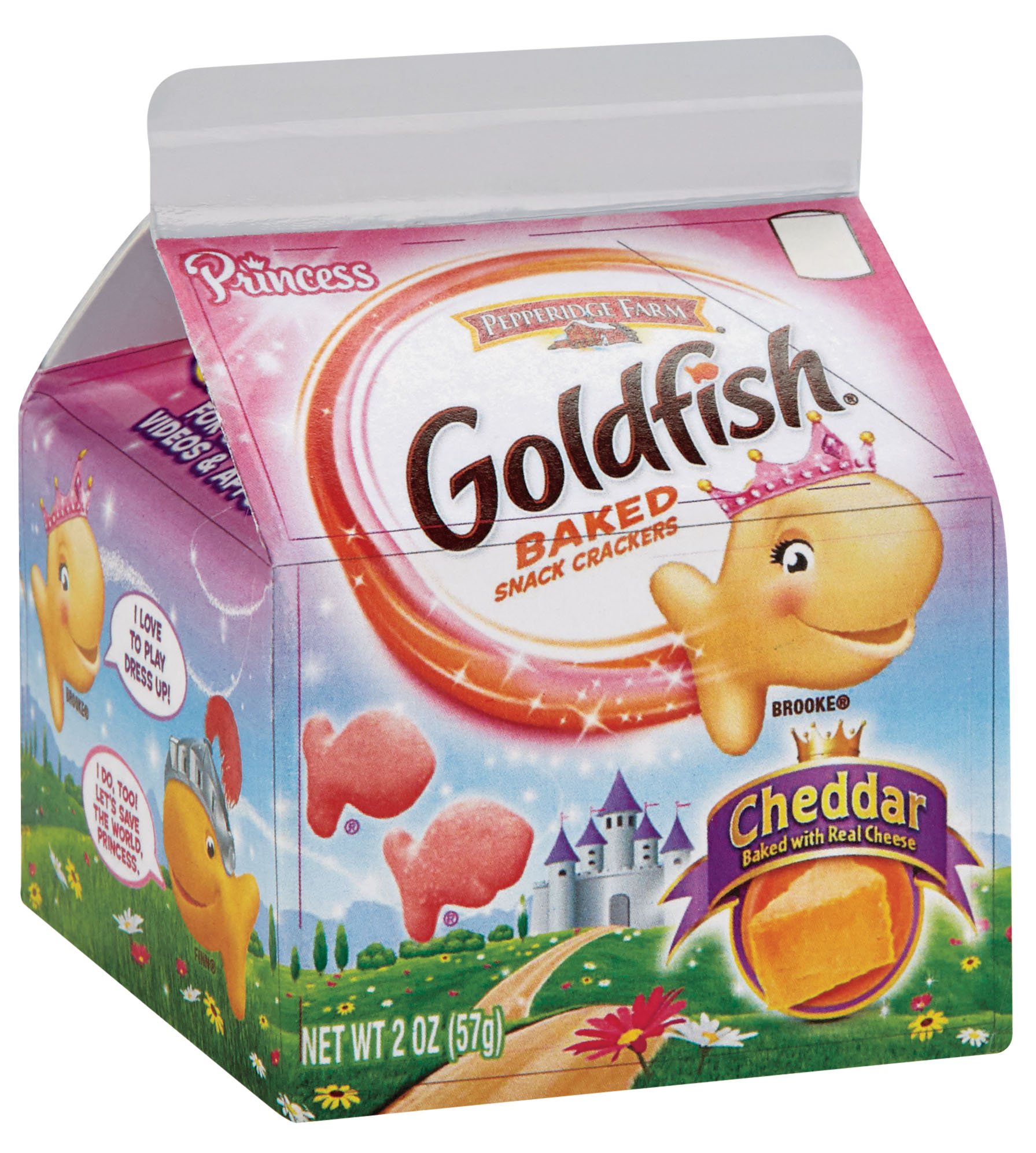 Pepperidge Farm Goldfish Princess Cheddar Baked Snack Crackers Single ...